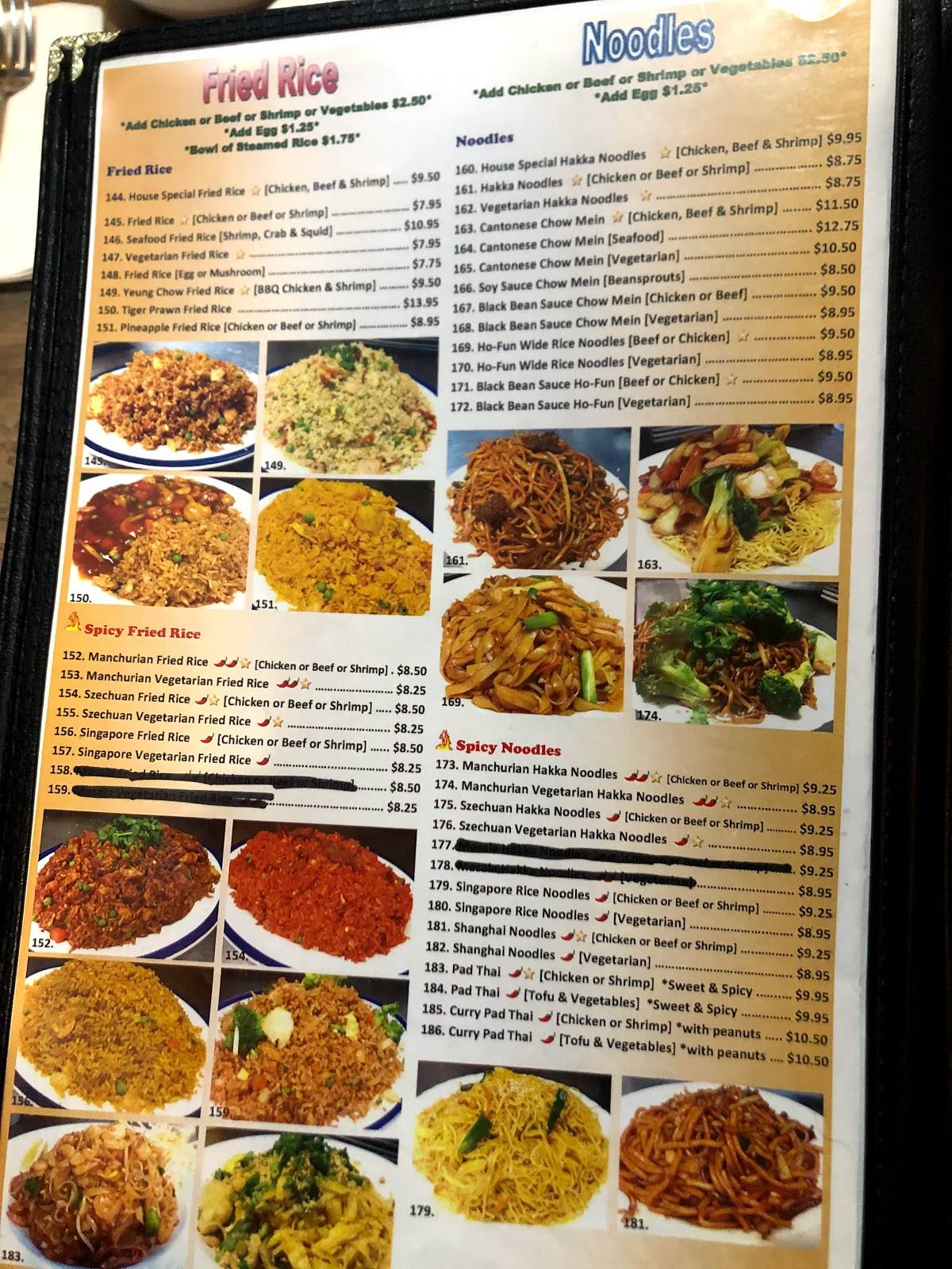 Menu at Hakka No. 1 Cuisine restaurant, Toronto, Keele St