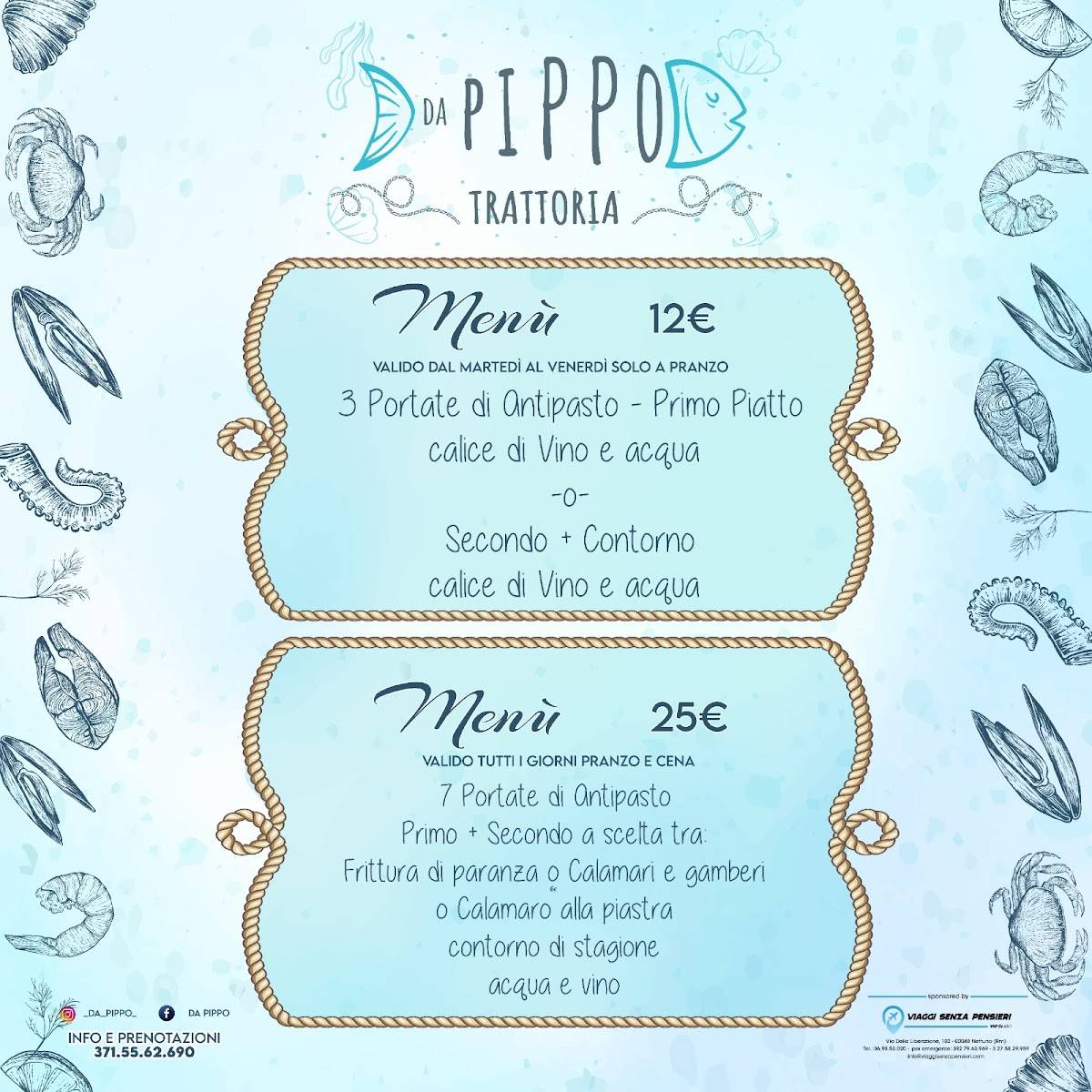 Menu da Trattoria da Pippo ristorante, Anzio