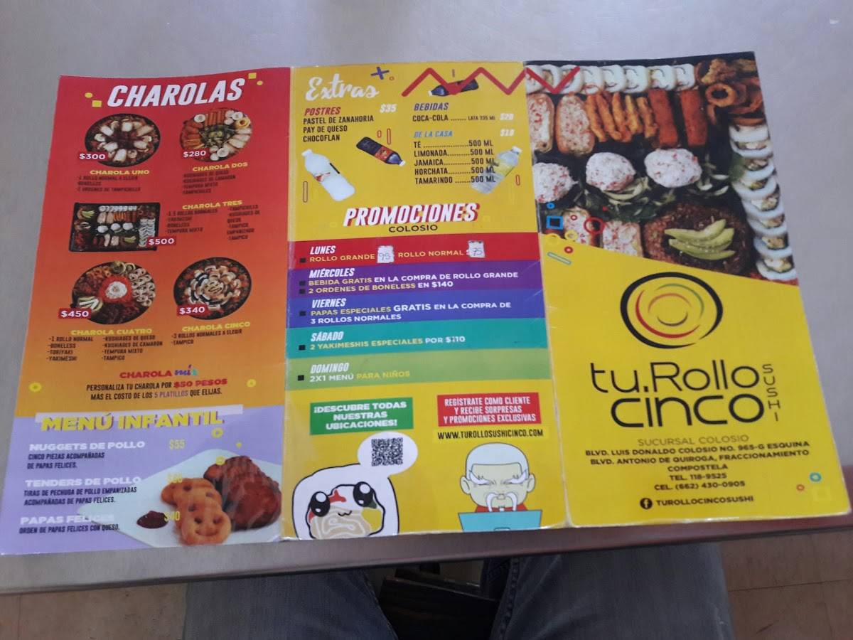 Carta del restaurante Tu Rollo Cinco Sushi, Hermosillo, Blvd. Antonio ...
