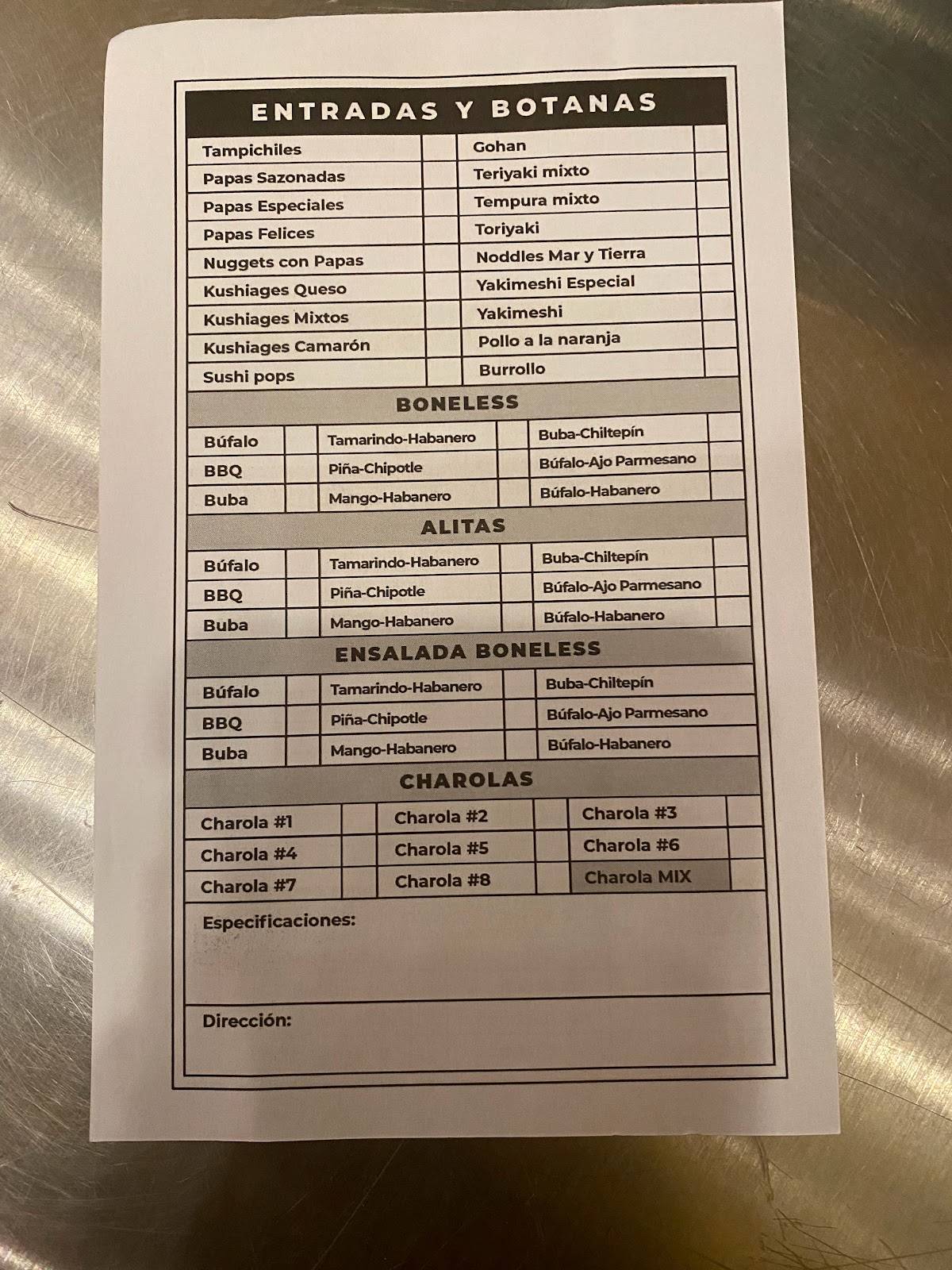 Carta del restaurante Tu Rollo Cinco Sushi, Hermosillo, Blvd. Antonio ...