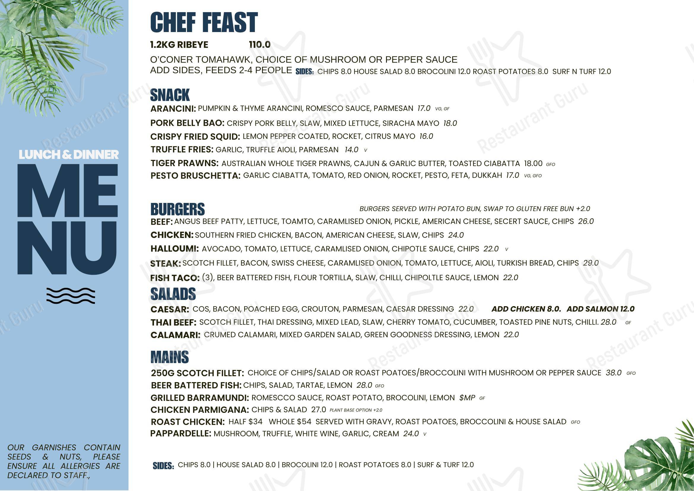 Menu at Turquoise Wanneroo restaurant, Wanneroo