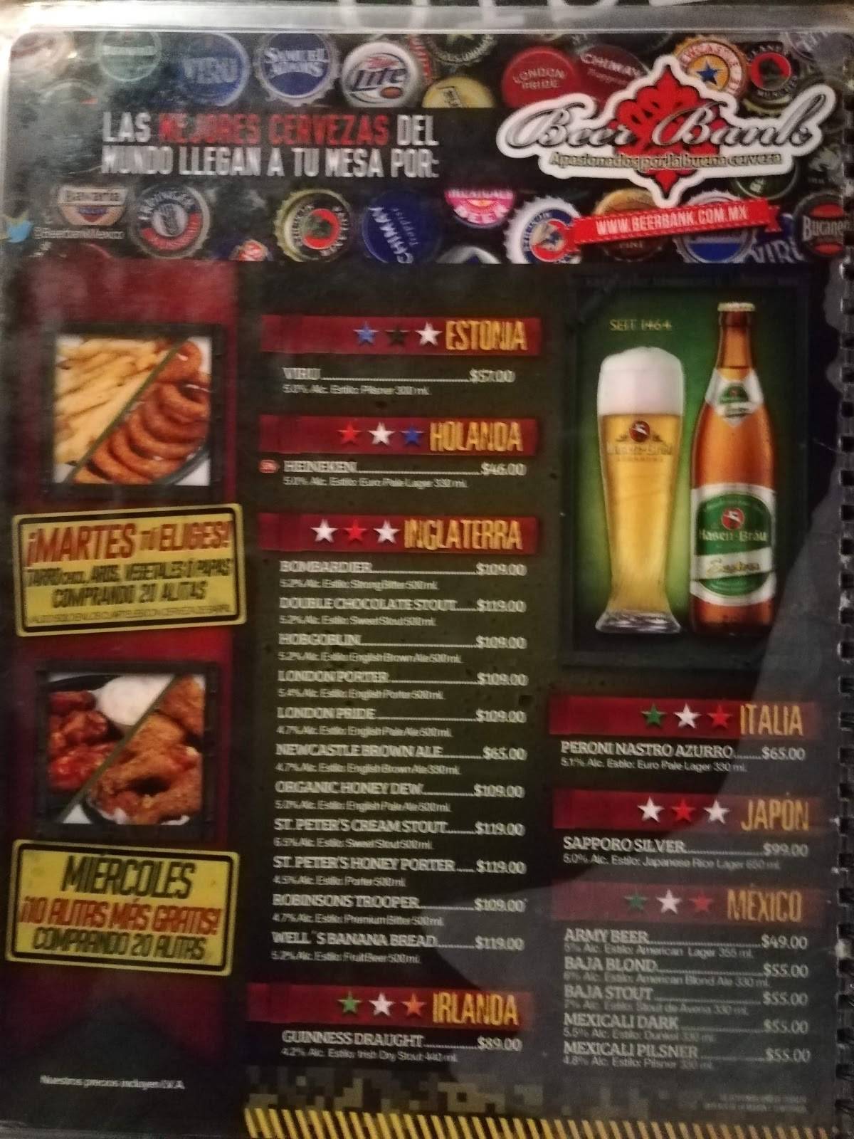 Carta del restaurante Wings Force Plaza Cedros, Tuxtla Gutiérrez