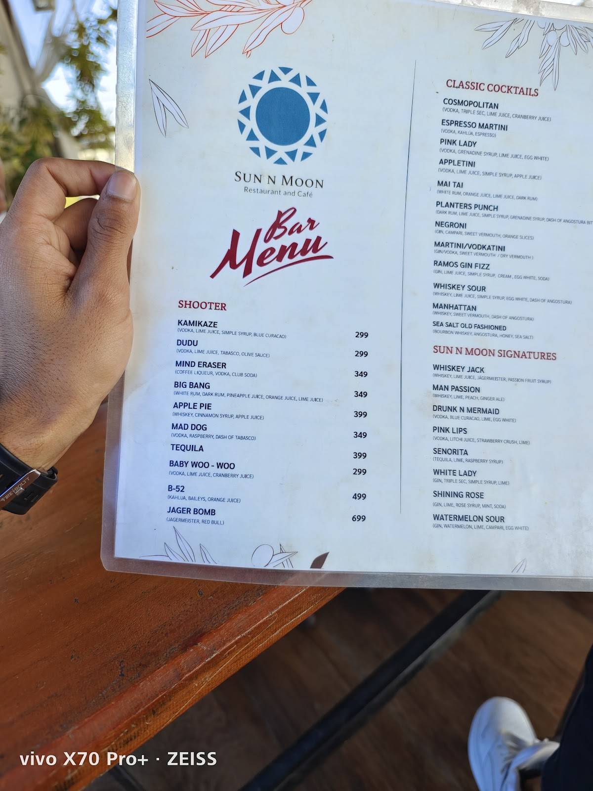 Menu at Sun N Moon Cafe & Restaurant, Udaipur