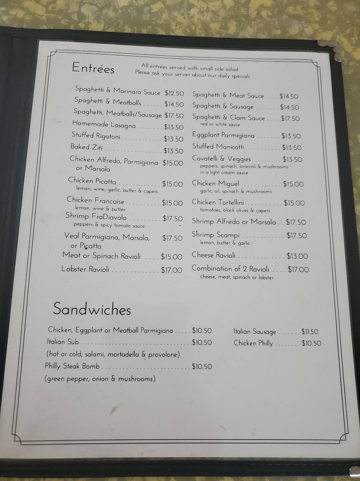 Menu at Uncle Mikey's Pizza pizzeria, Murrells Inlet