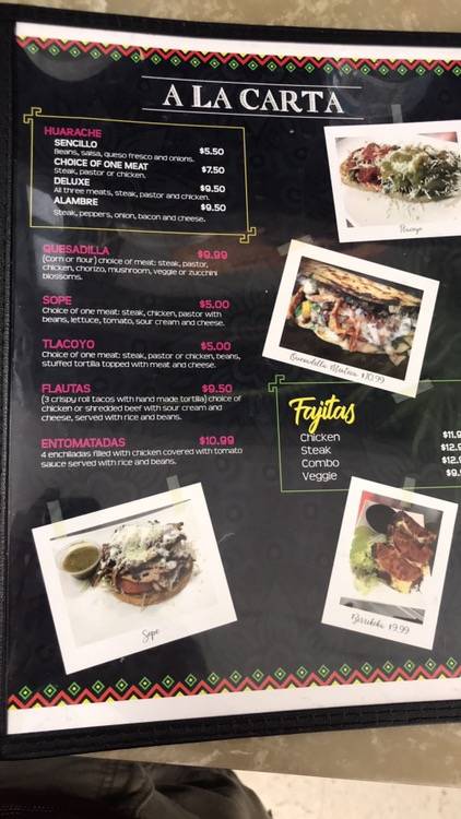 Menu at La Mixteca Restaurant, Urbana, 510 N Cunningham Ave #4