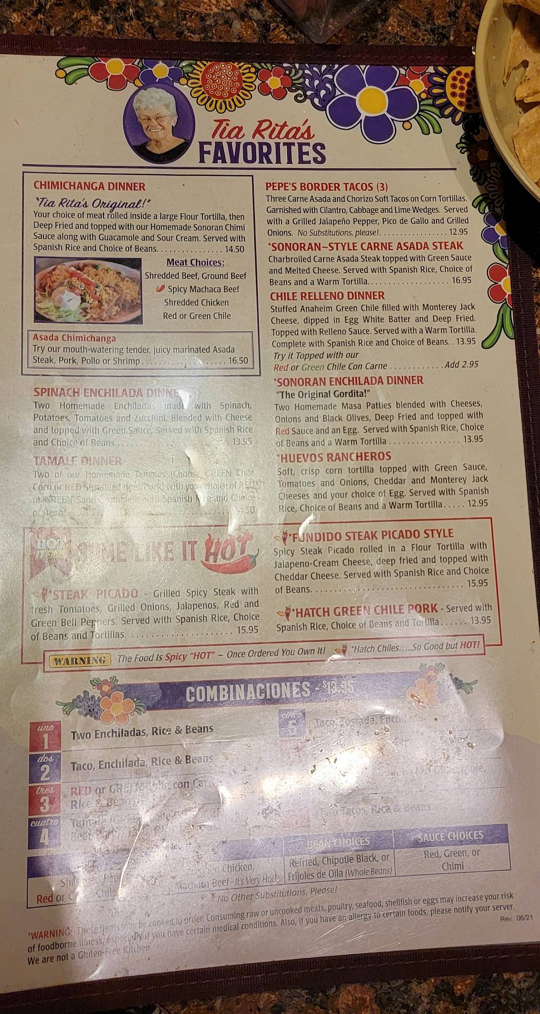 Menu at Valle Luna restaurant, Phoenix, W Bell Rd