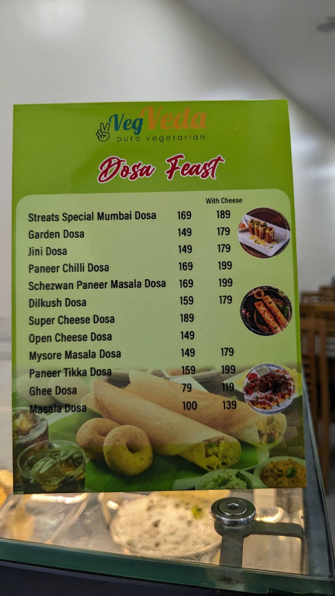 Menu at Veg Veda, Haripad