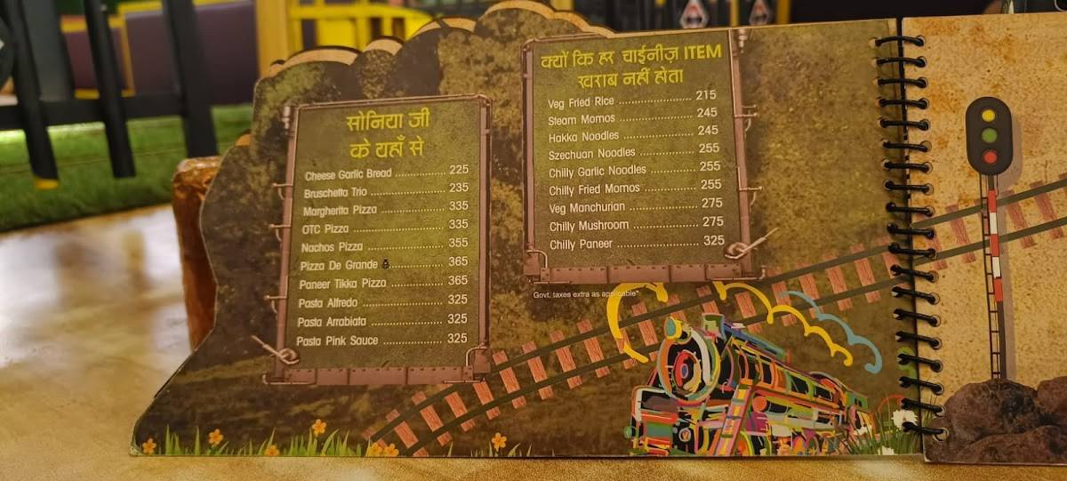Menu at Vegetrainian - The Train Restaurant, Jodhpur