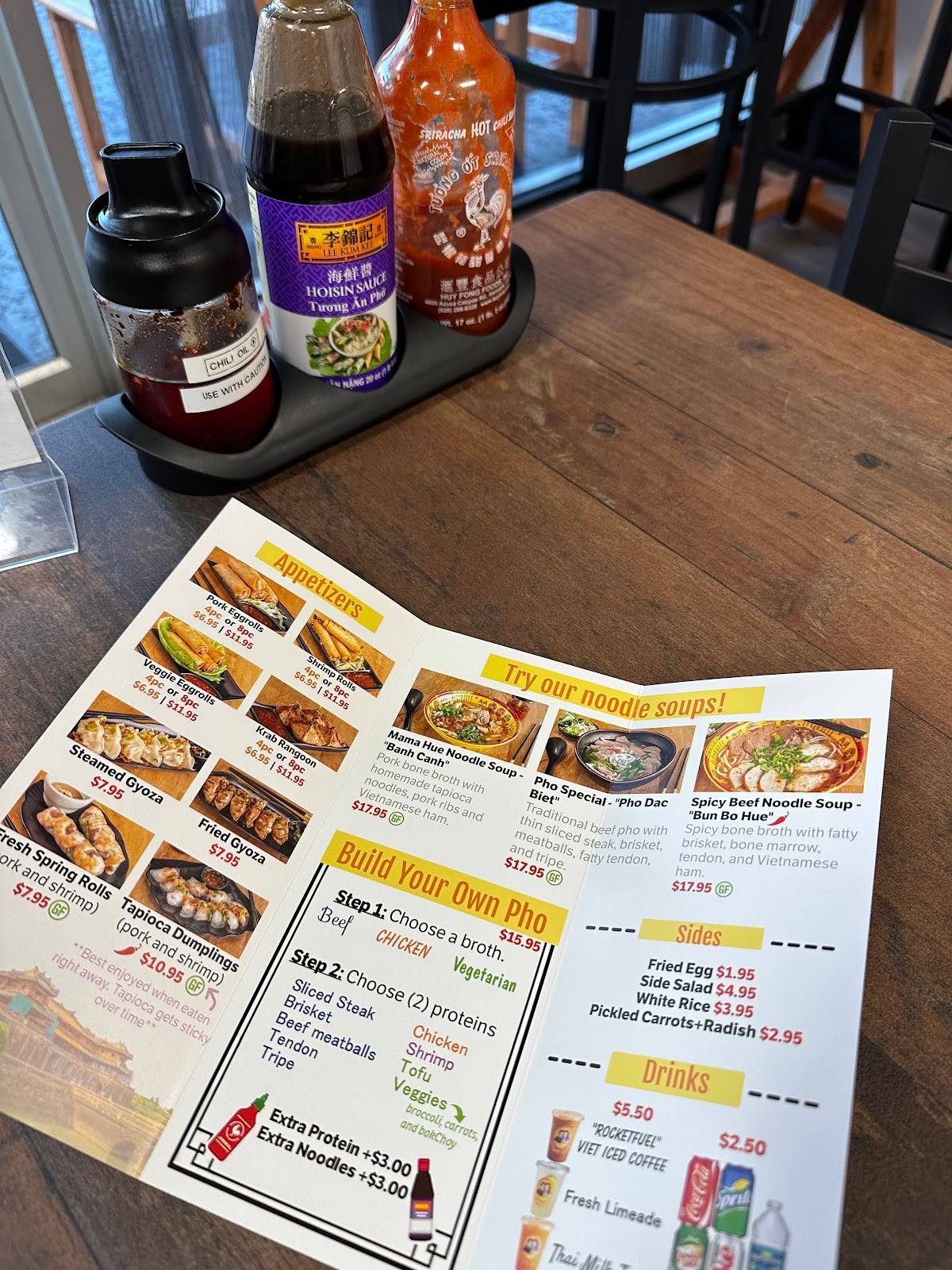 Menu at Mama Hue restaurant, Vero Beach