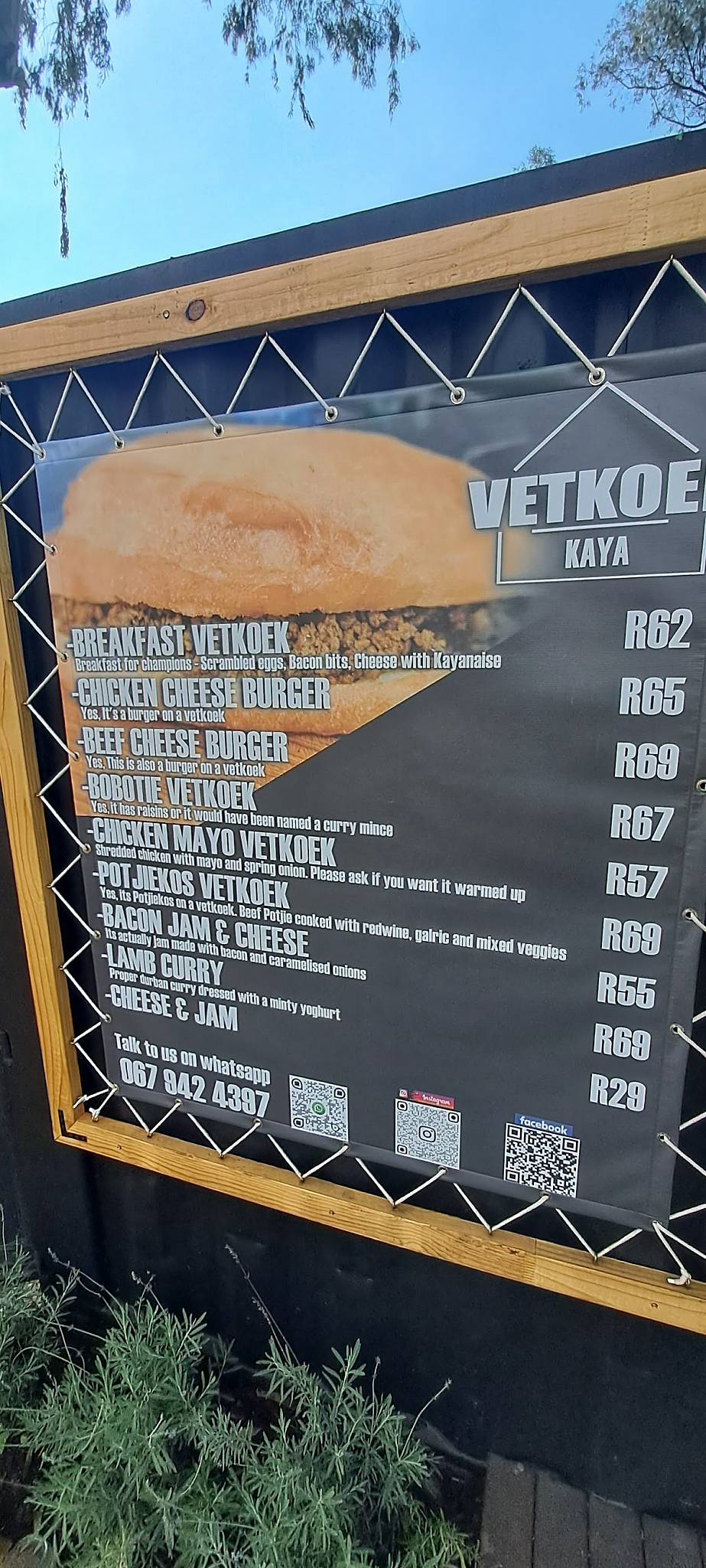 Carta de Vetkoek Kaya, Pretoria