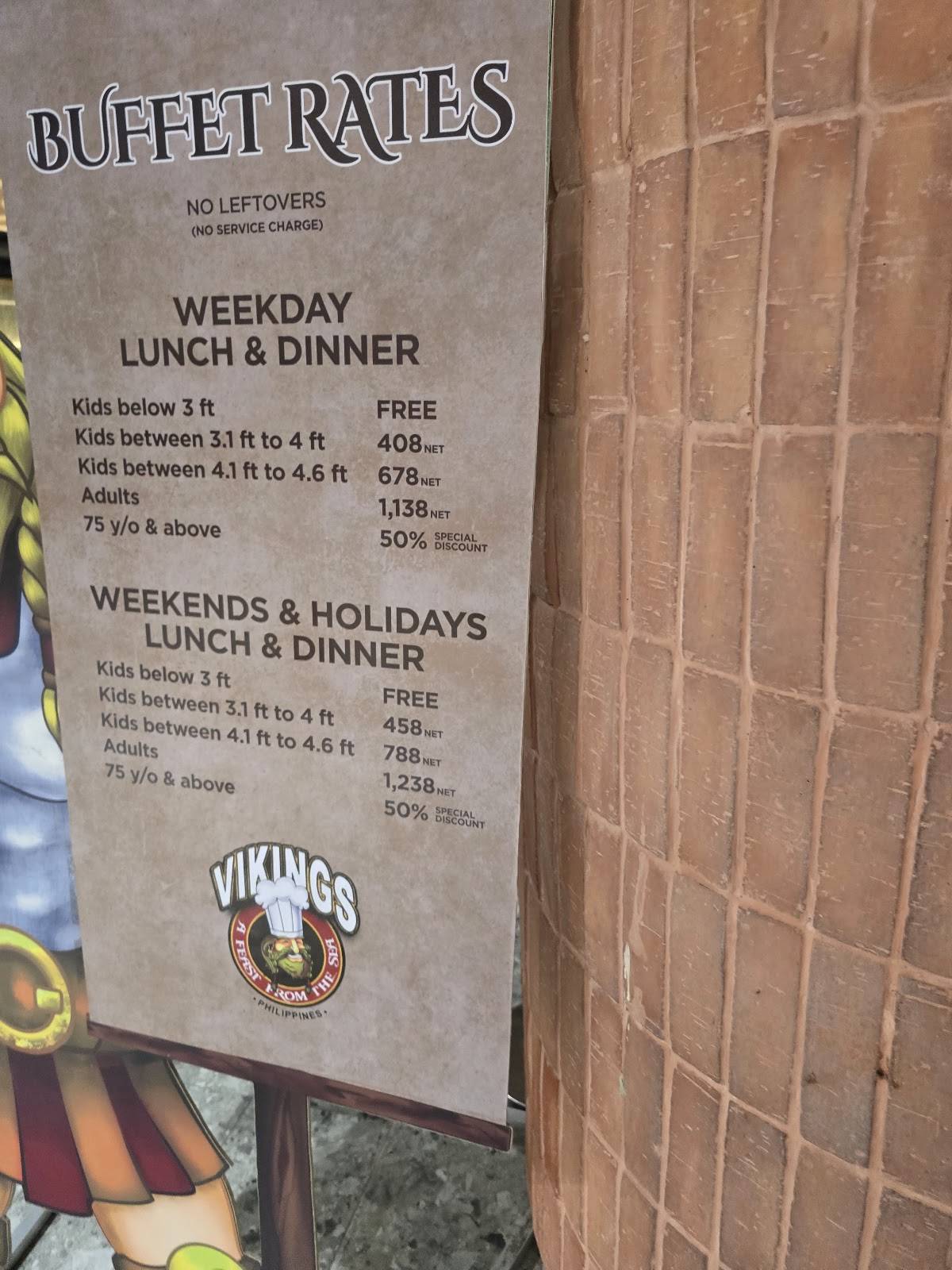 Menu at Vikings Luxury Buffet - The Block, SM North EDSA restaurant ...