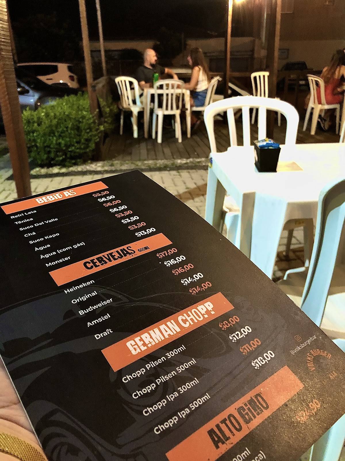 Menu em Volks Burger Bar, Curitiba