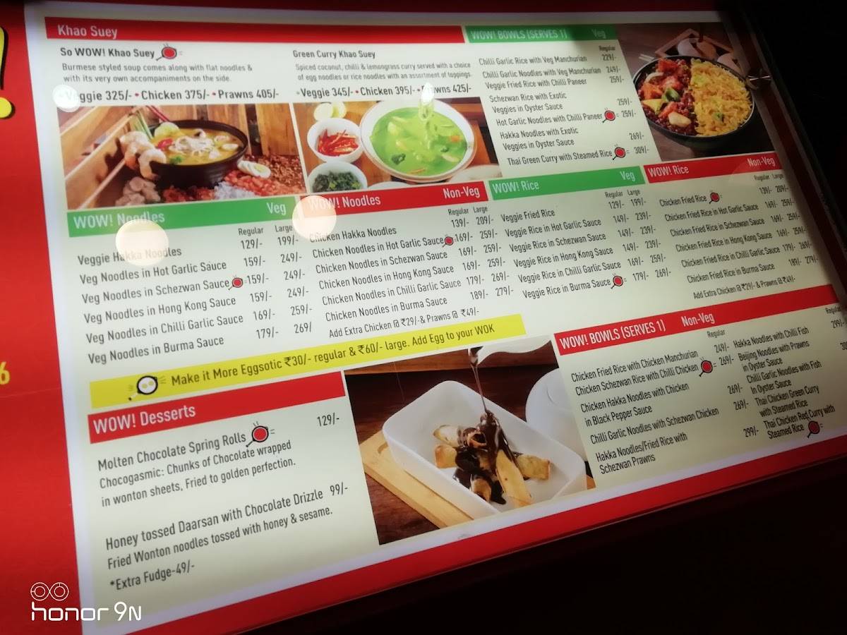 Menu at WOW China, Kolkata, 149
