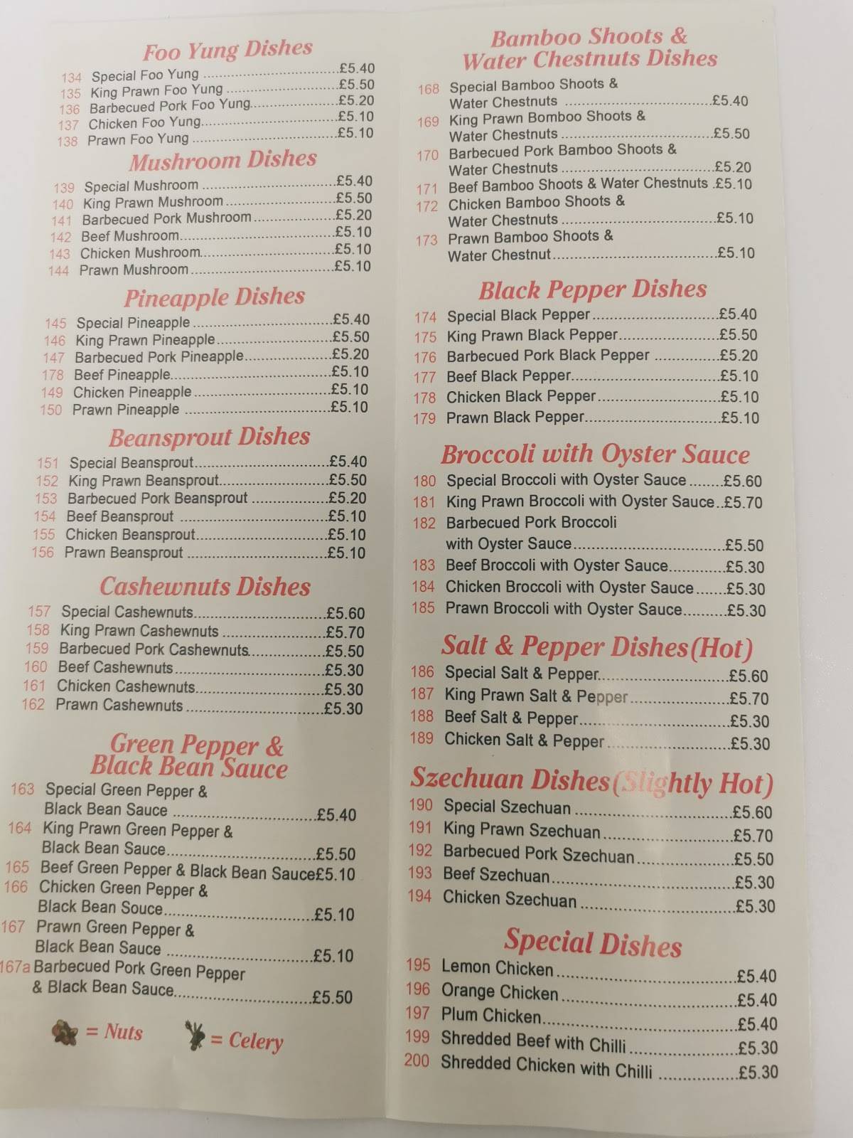 Menu at Hong Hu Coppull Chinese Takeaway (Delivery 5 Miles) restaurant ...