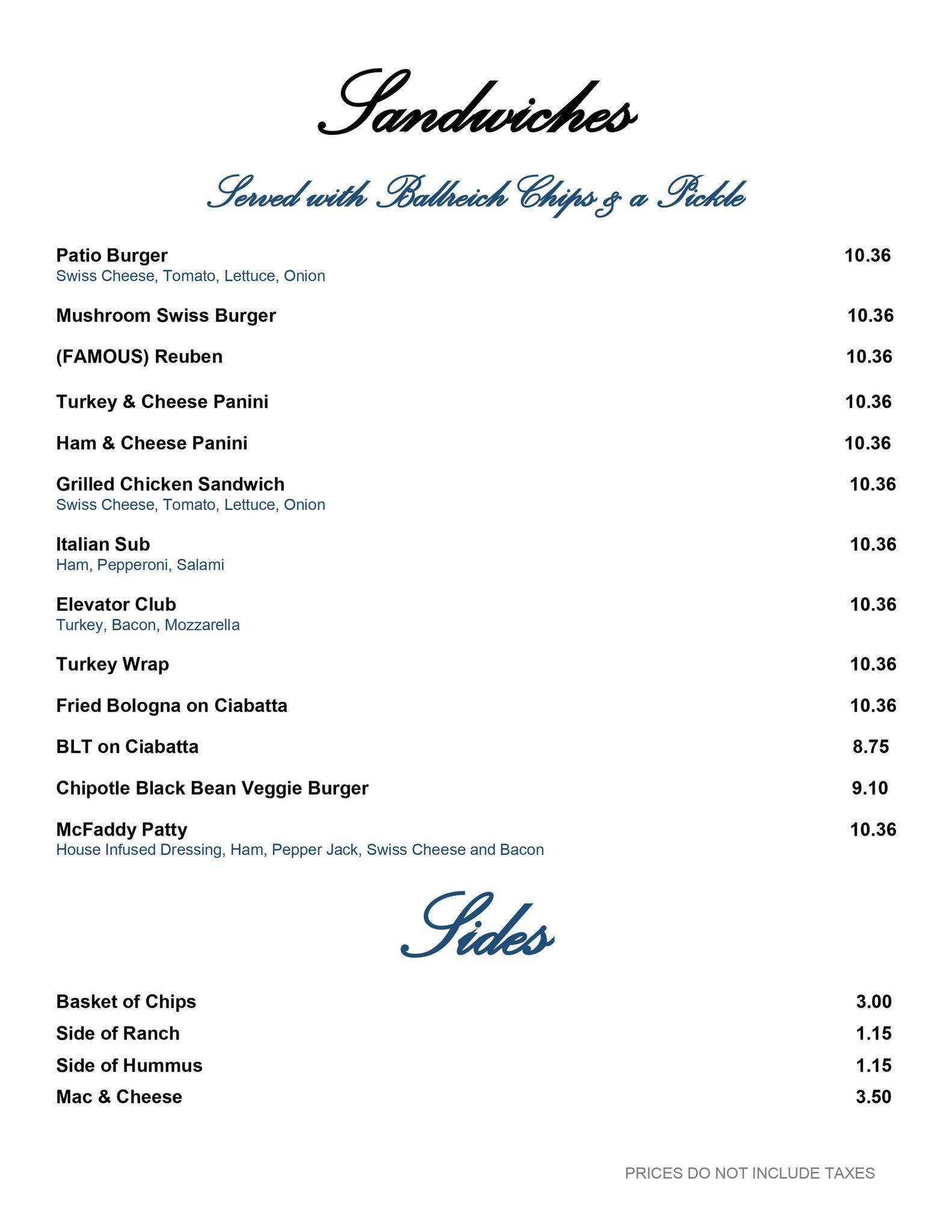 Menu at Wakeman Elevator Craft Beer & Wine Barn, Wakeman