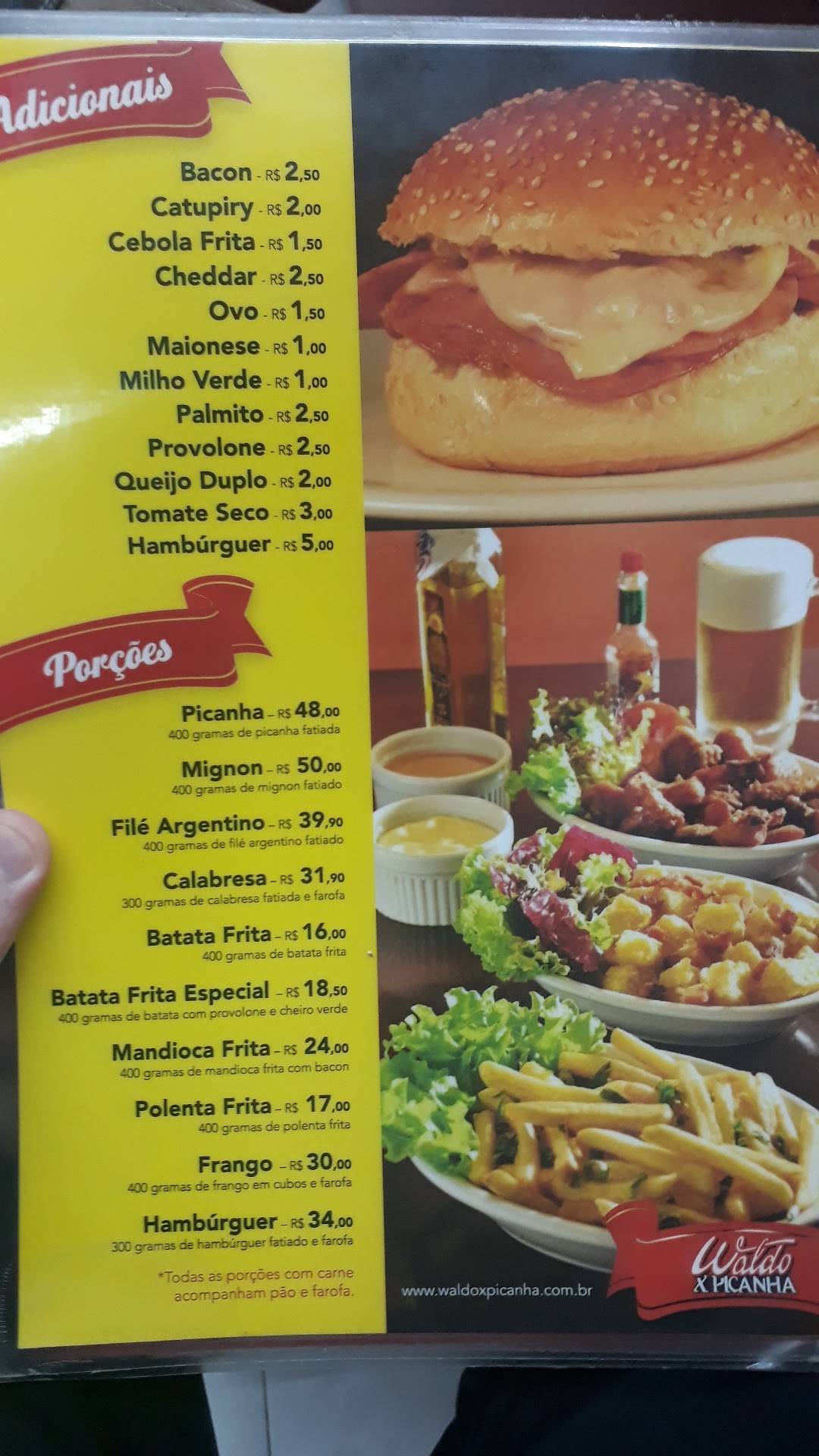 Menu em Waldo X Picanha restaurante, Curitiba, 2600 - Lj 8 9