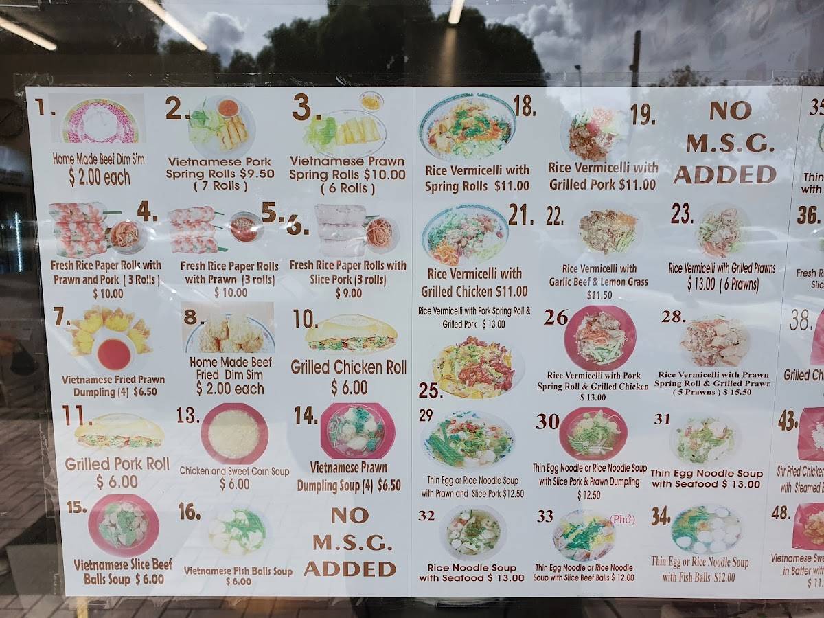 Menu at Watton Vietnamese Takeaway fast food, Werribee