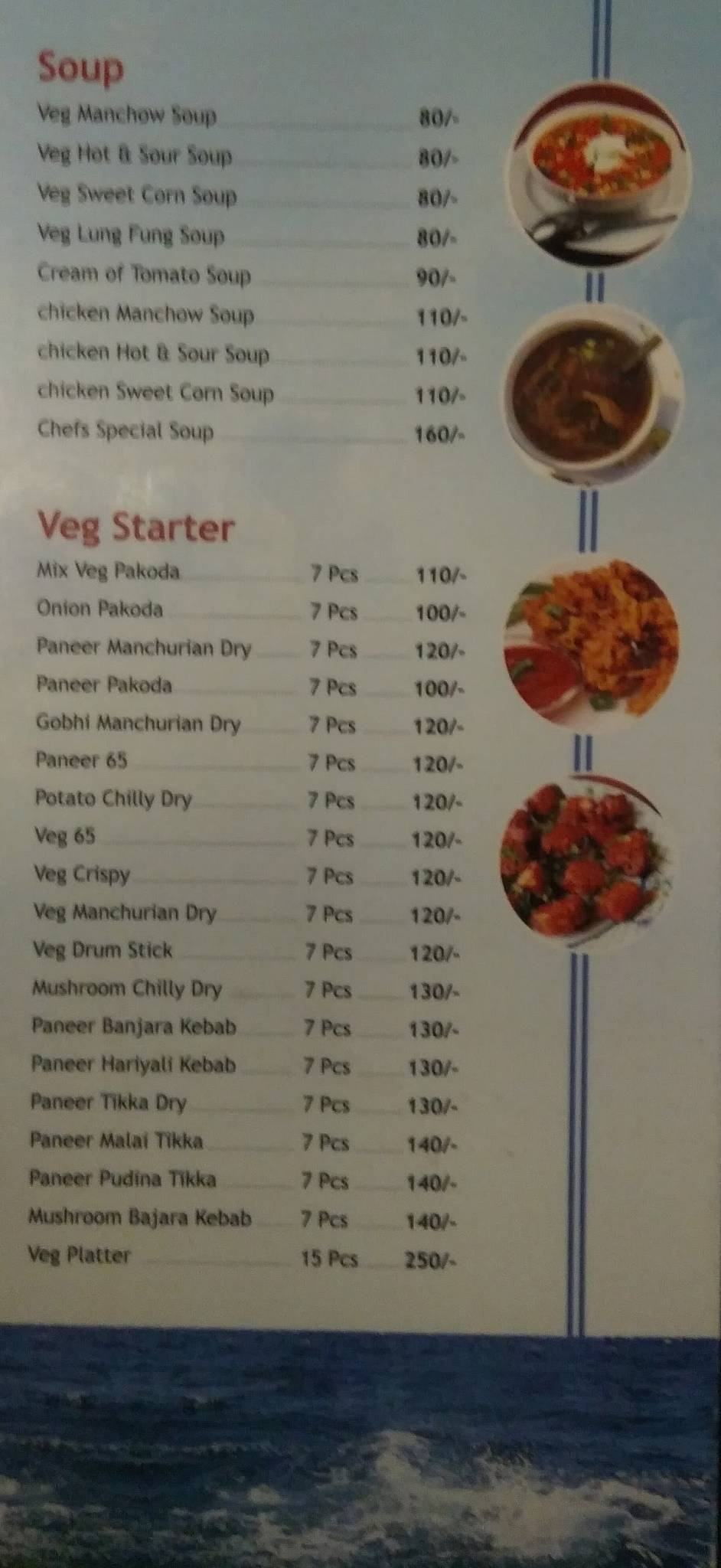 Menu at Waves Multicusisne Restaurant, Pune