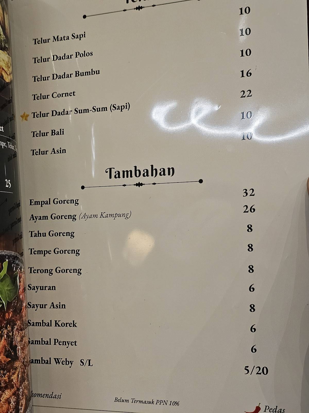 Menu at Weby Heritage - Dharmahusada restaurant, Surabaya