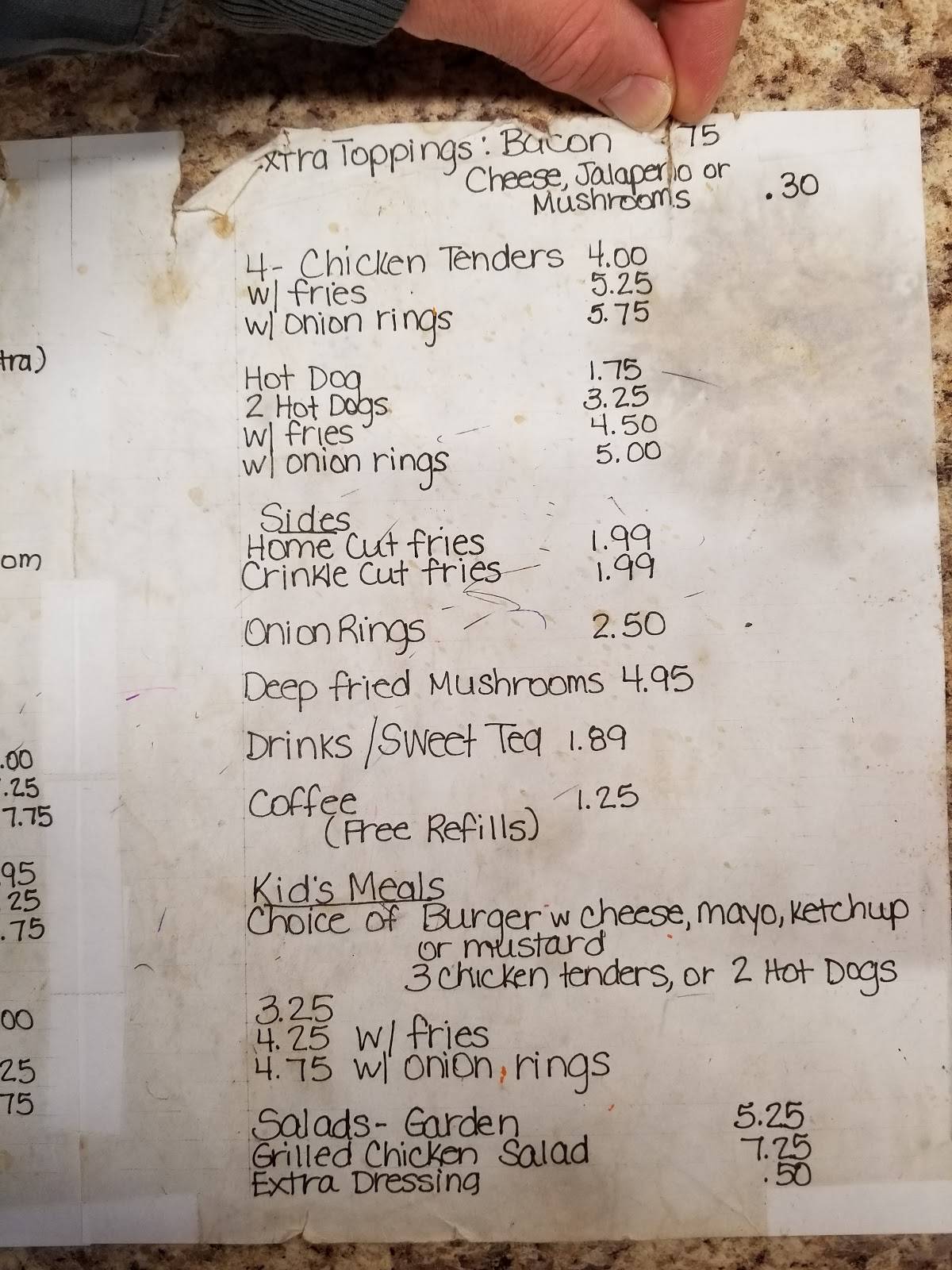 Menu at Burger Barn, White Pine, Leadvale Rd