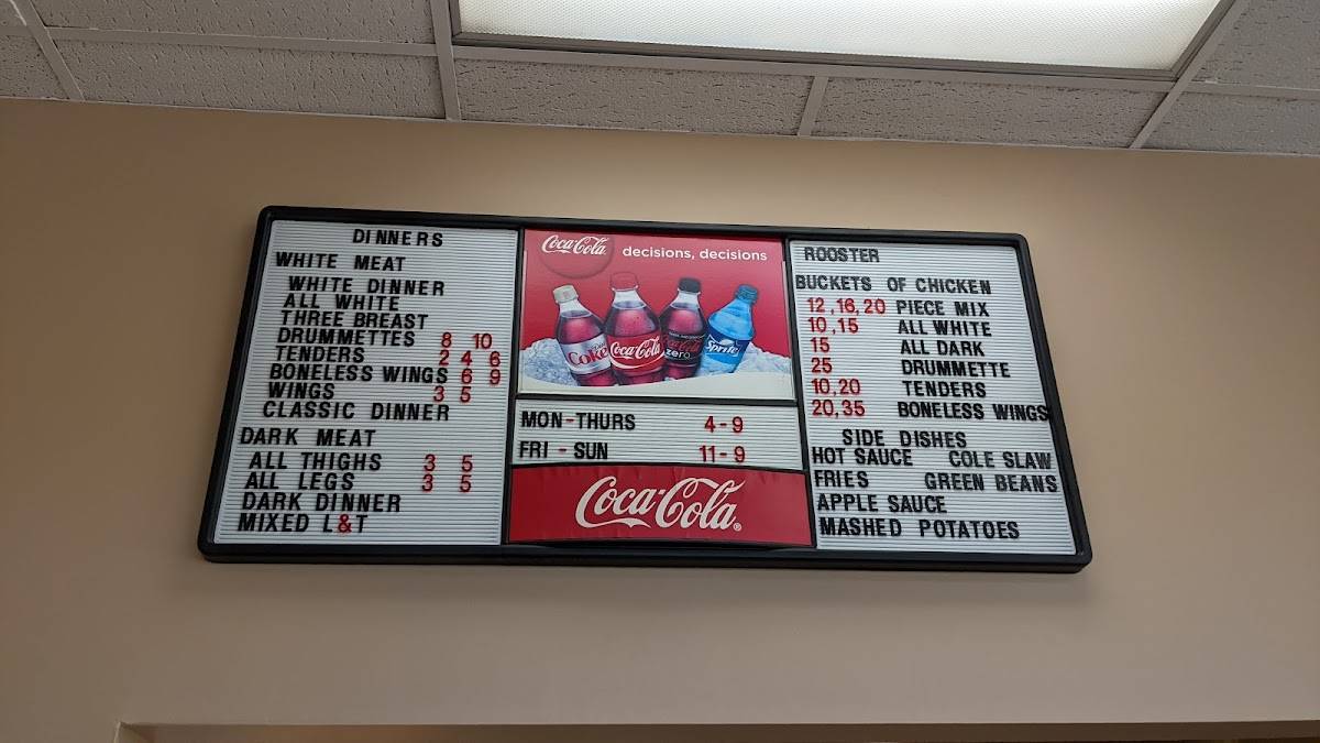 Menu at Whitehouse Chicken restaurant, Wadsworth