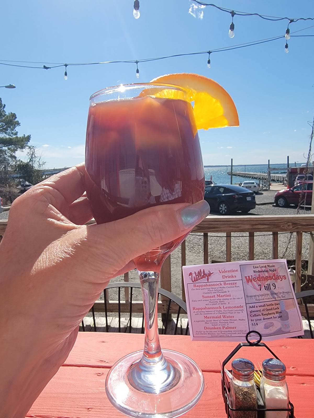 Menu at Willaby's Cafe, White Stone, 327 Old Ferry Rd