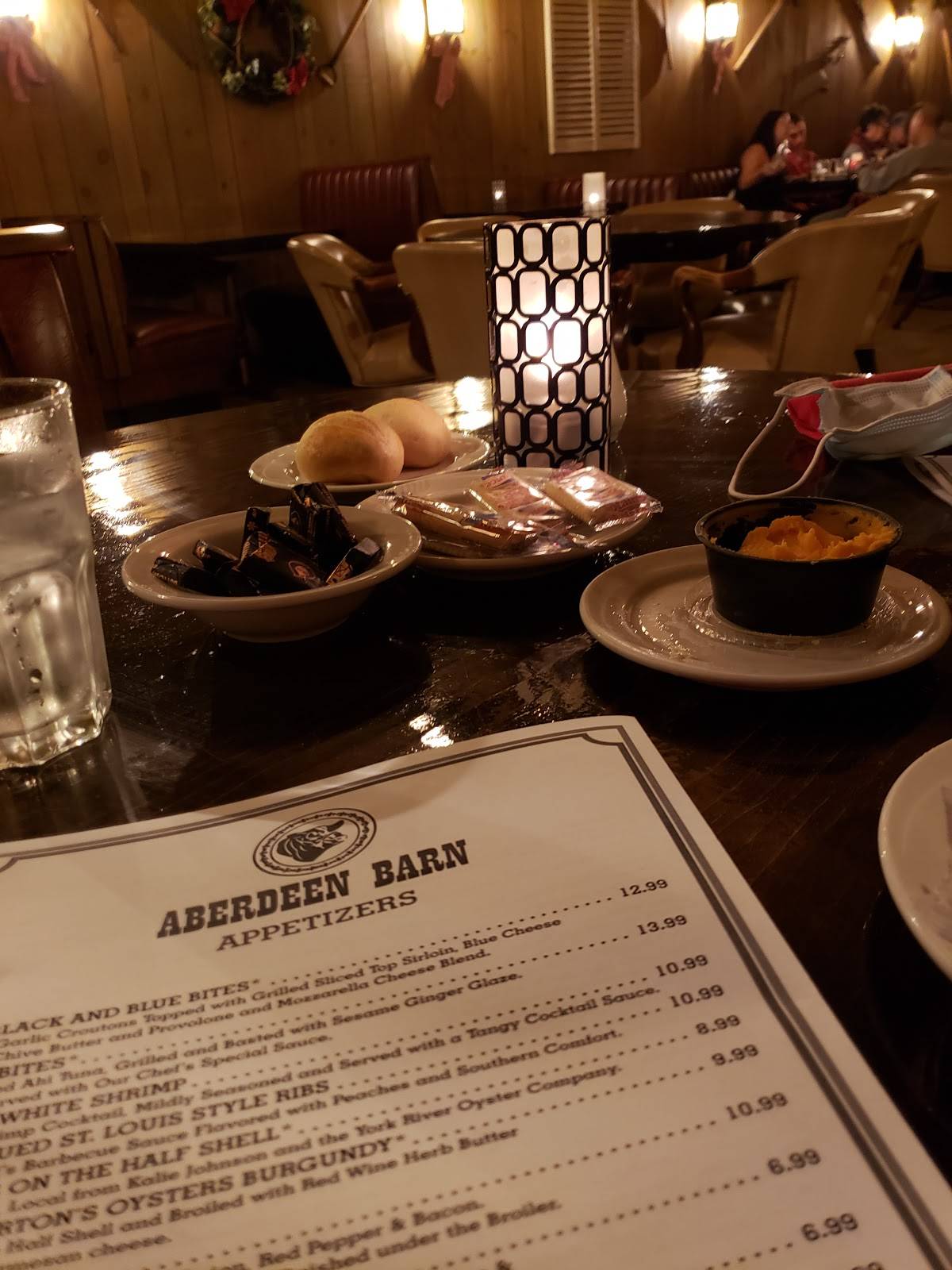 Menu at Aberdeen Barn Steakhouse, Williamsburg, Richmond Rd