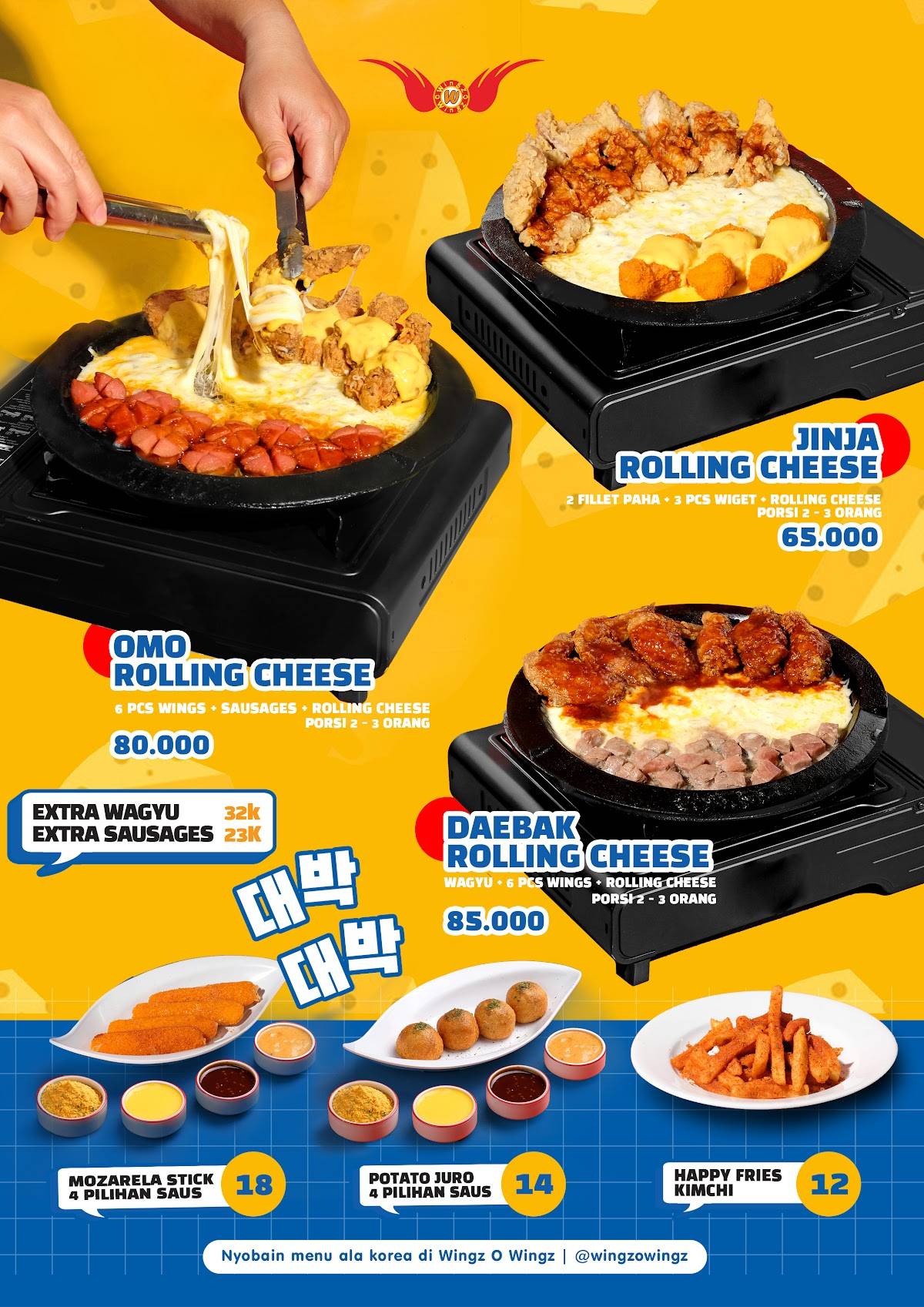 Menu at Wingz o Wingz Gegerkalong restaurant, Bandung