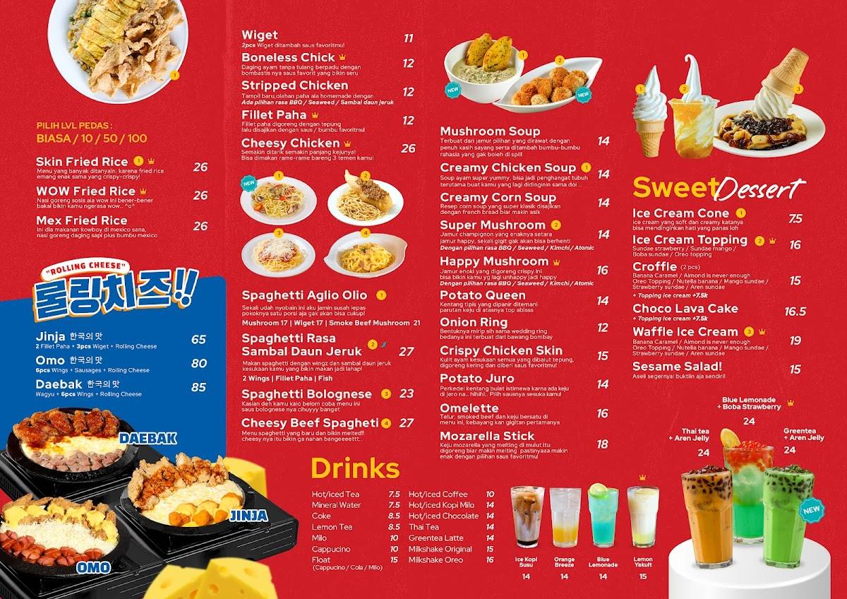 Menu at Wingz o Wingz Gegerkalong restaurant, Bandung