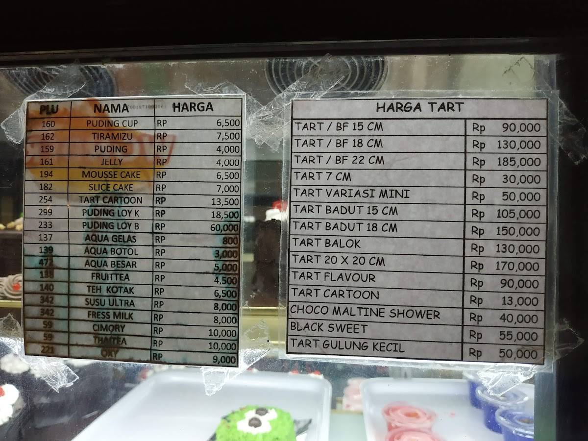 Menu at Wonder Bakery Solo, Surakarta, Jl. Gajahmada No.132 A