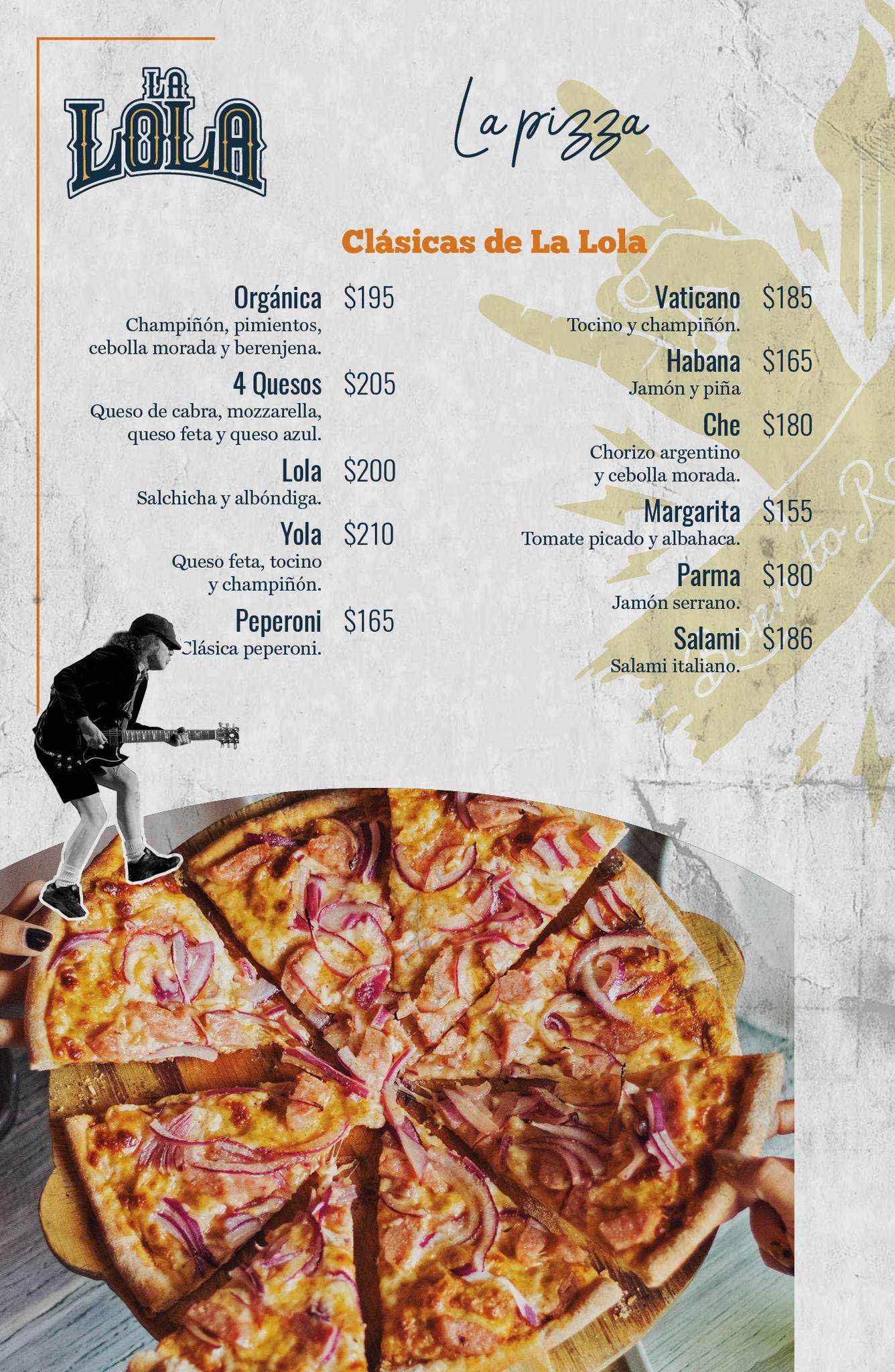 Carta del restaurante La Lola, Xalapa Enríquez