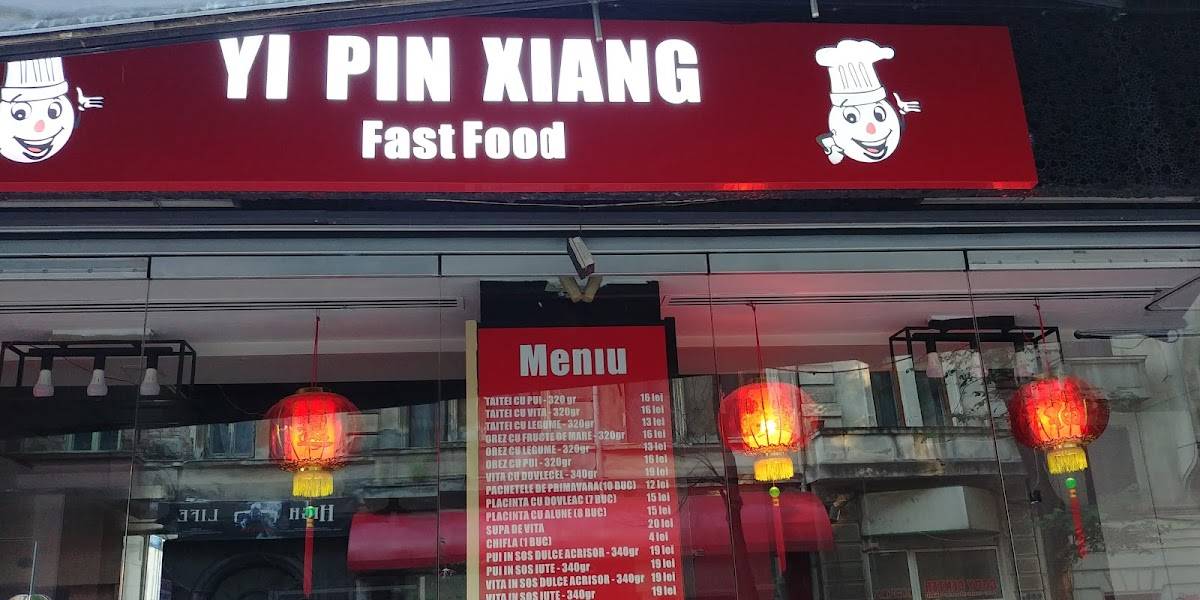 Menu at Yi Pin Xiang, Bucharest