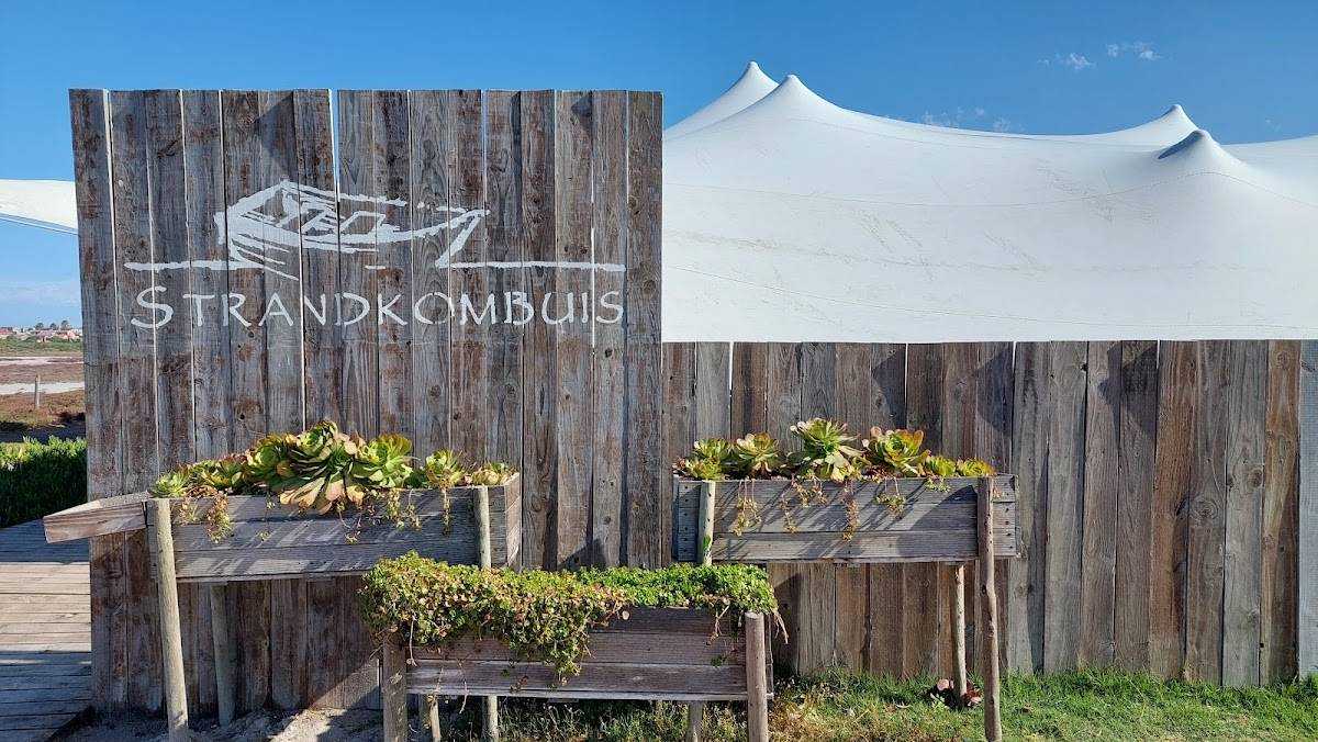 Menu at Strandkombuis restaurant, Yzerfontein