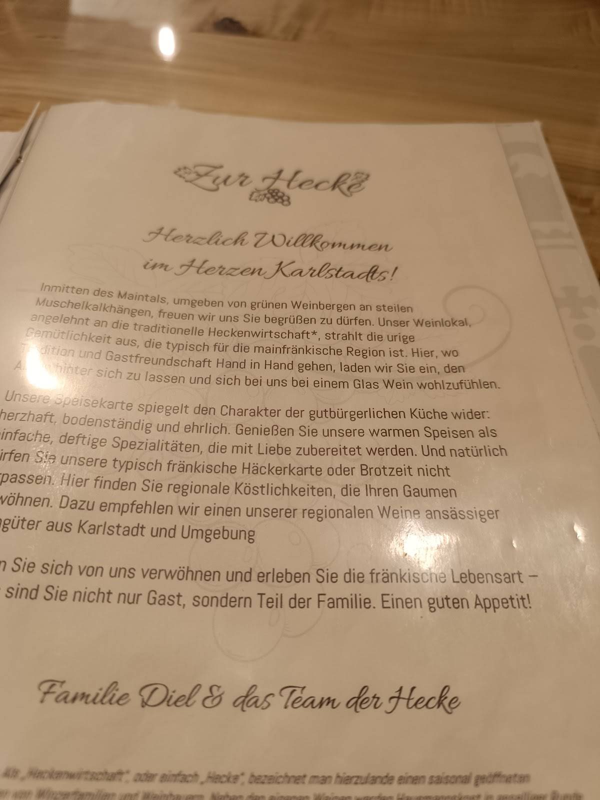 Speisekarte von Zur Hecke MüKe Ohg restaurant, Karlstadt