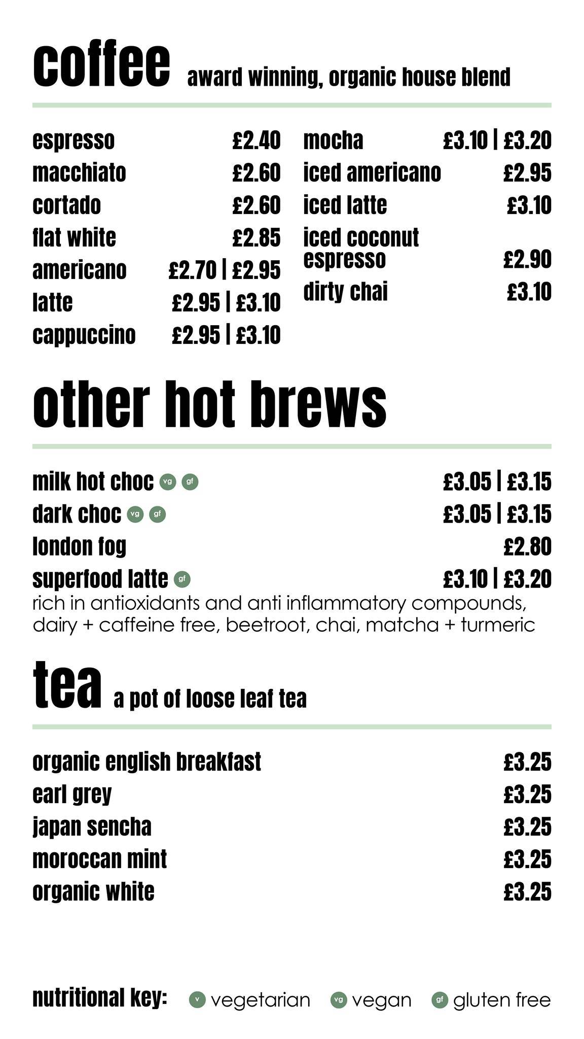 Menu at brew twenty three, Cranmore cafe, Solihull