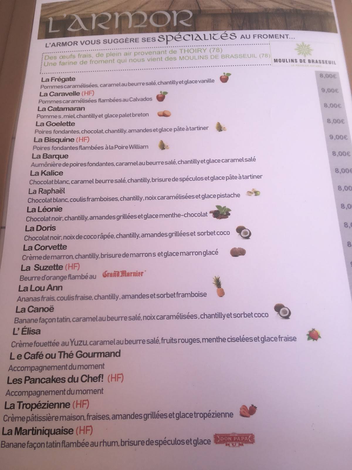 Menu au Crêperie l'Armor restaurant, Mantes-la-Jolie, 29 Rue Prte aux ...