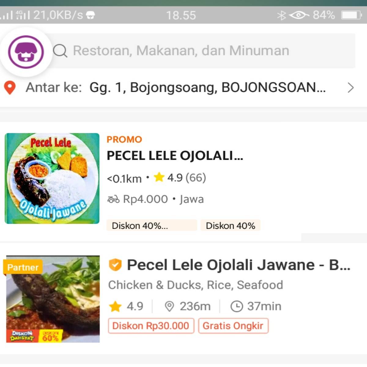 Menu at pecel lele putra ronggolawe 18 restaurant, Bandung