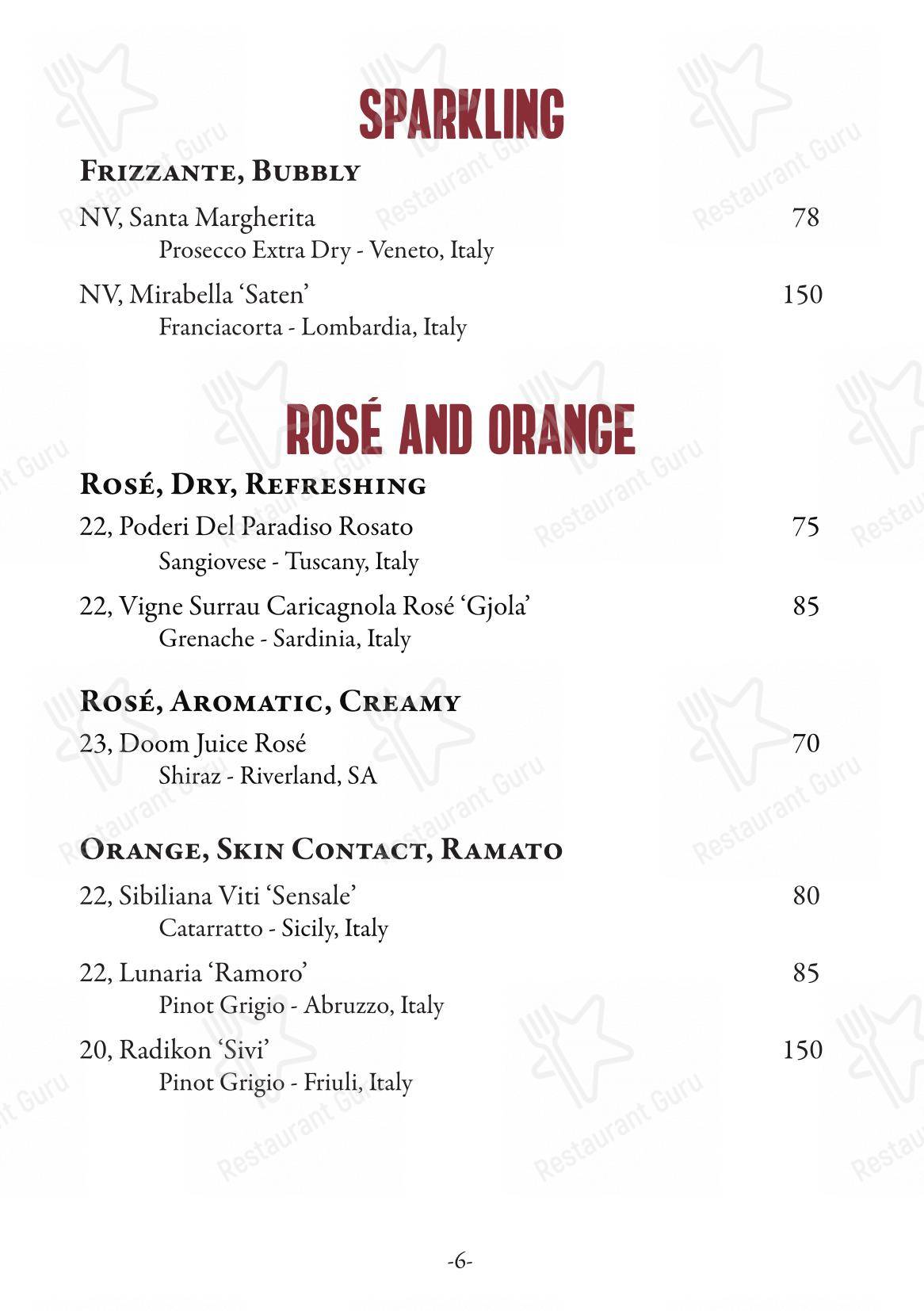 Menu at Cicerone ~ Cucina Romana restaurant, Surry Hills