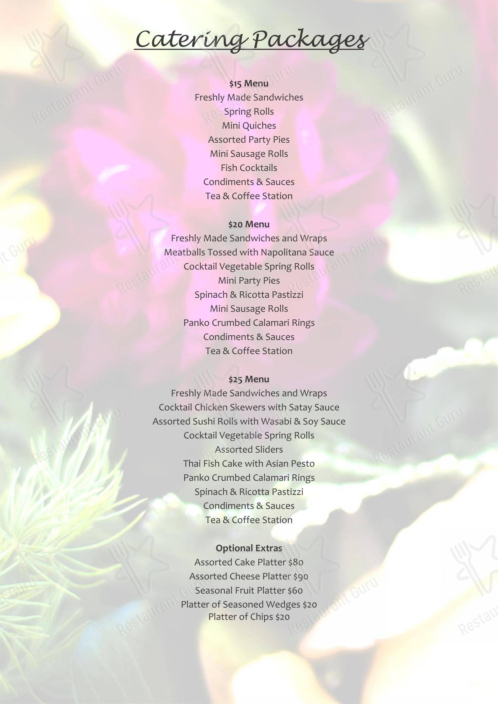 Menu at Club Austral, Austral