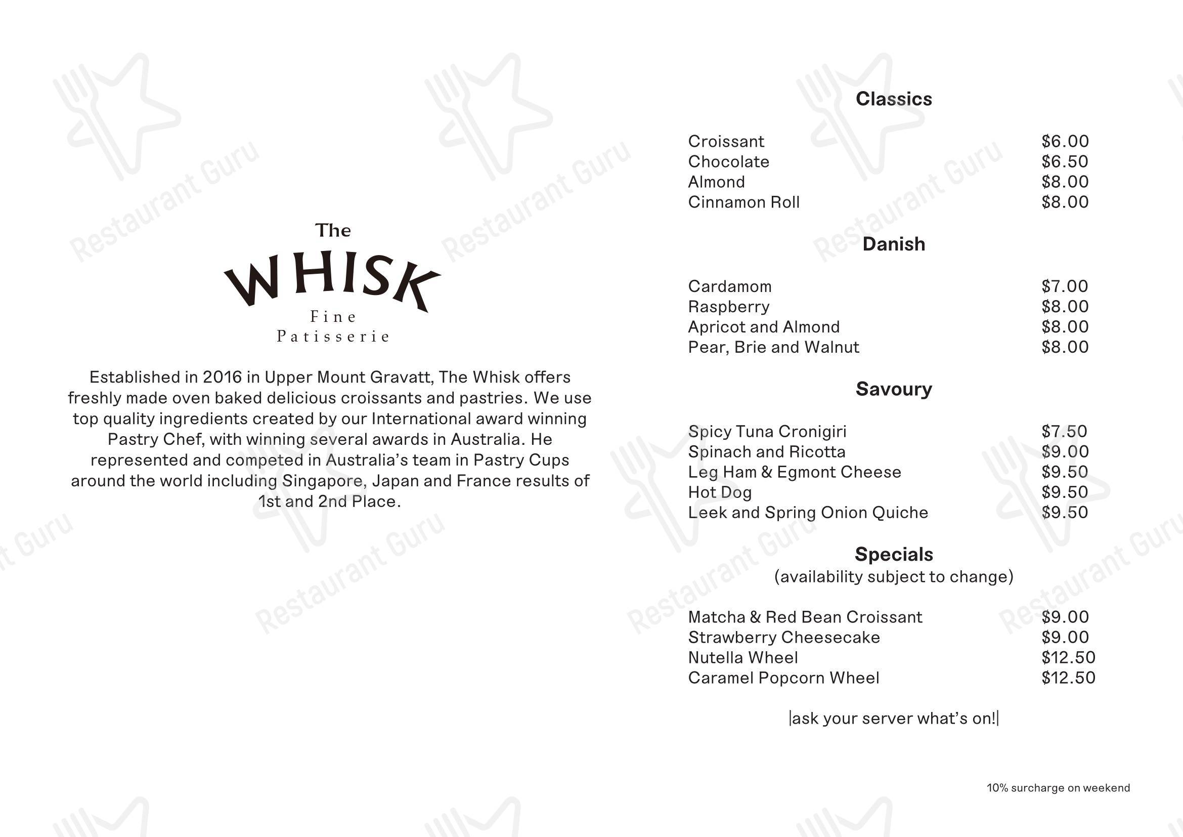 Menu at Coffee Anthology cafe, Brisbane City, 155 Charlotte St
