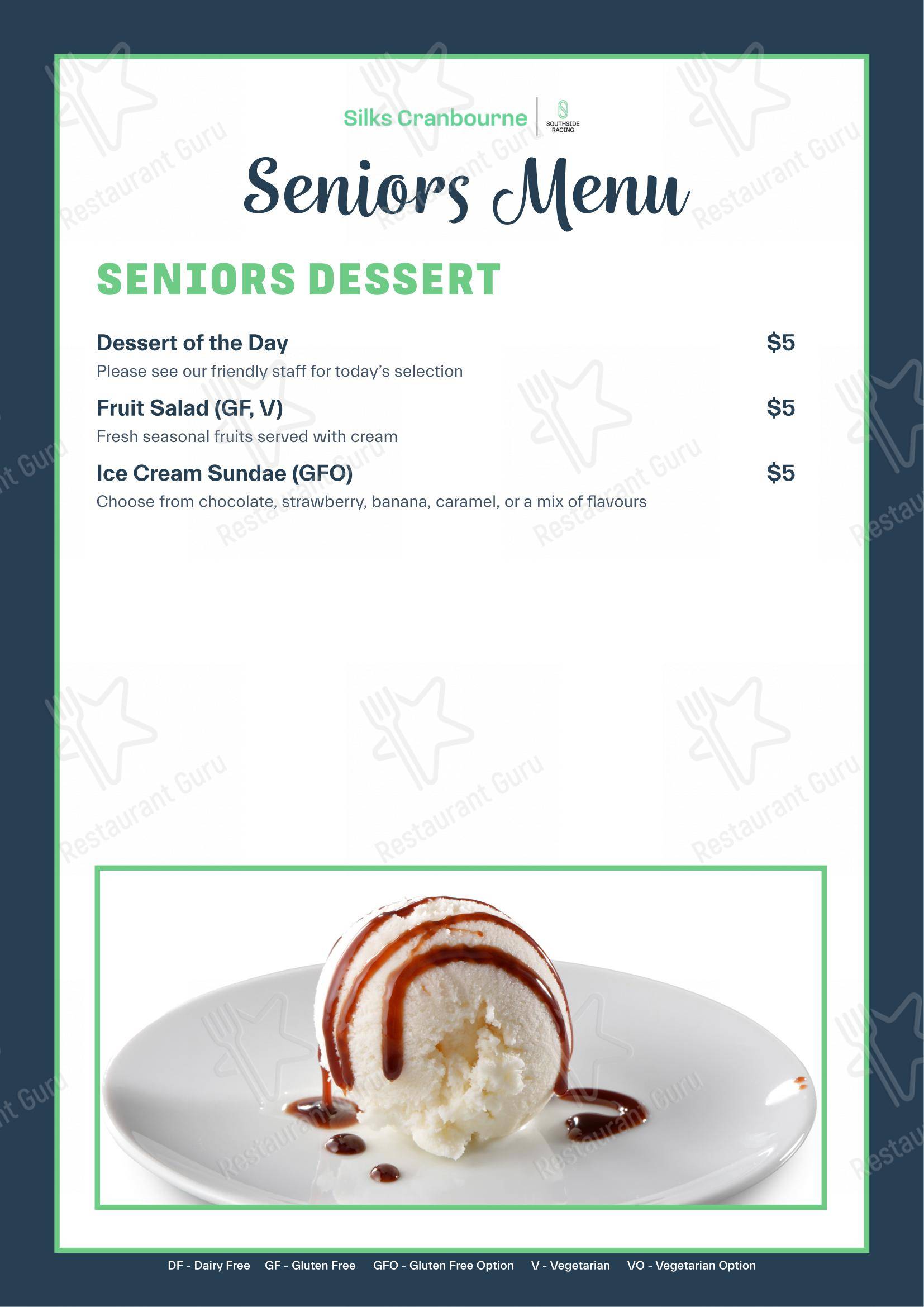 Menu at Silks Cranbourne pub & bar, Cranbourne