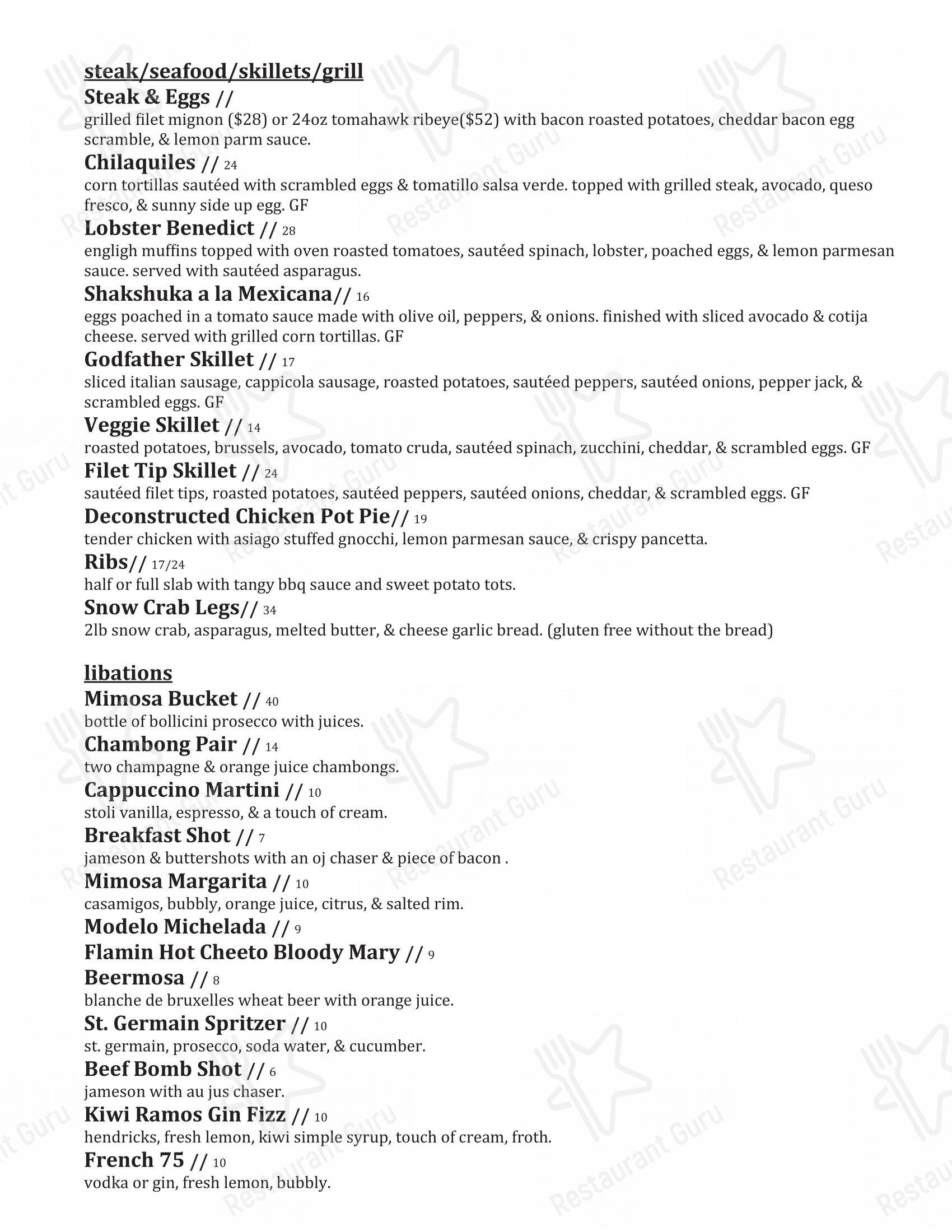Menu at Stacks Bar and Grill, Valparaiso
