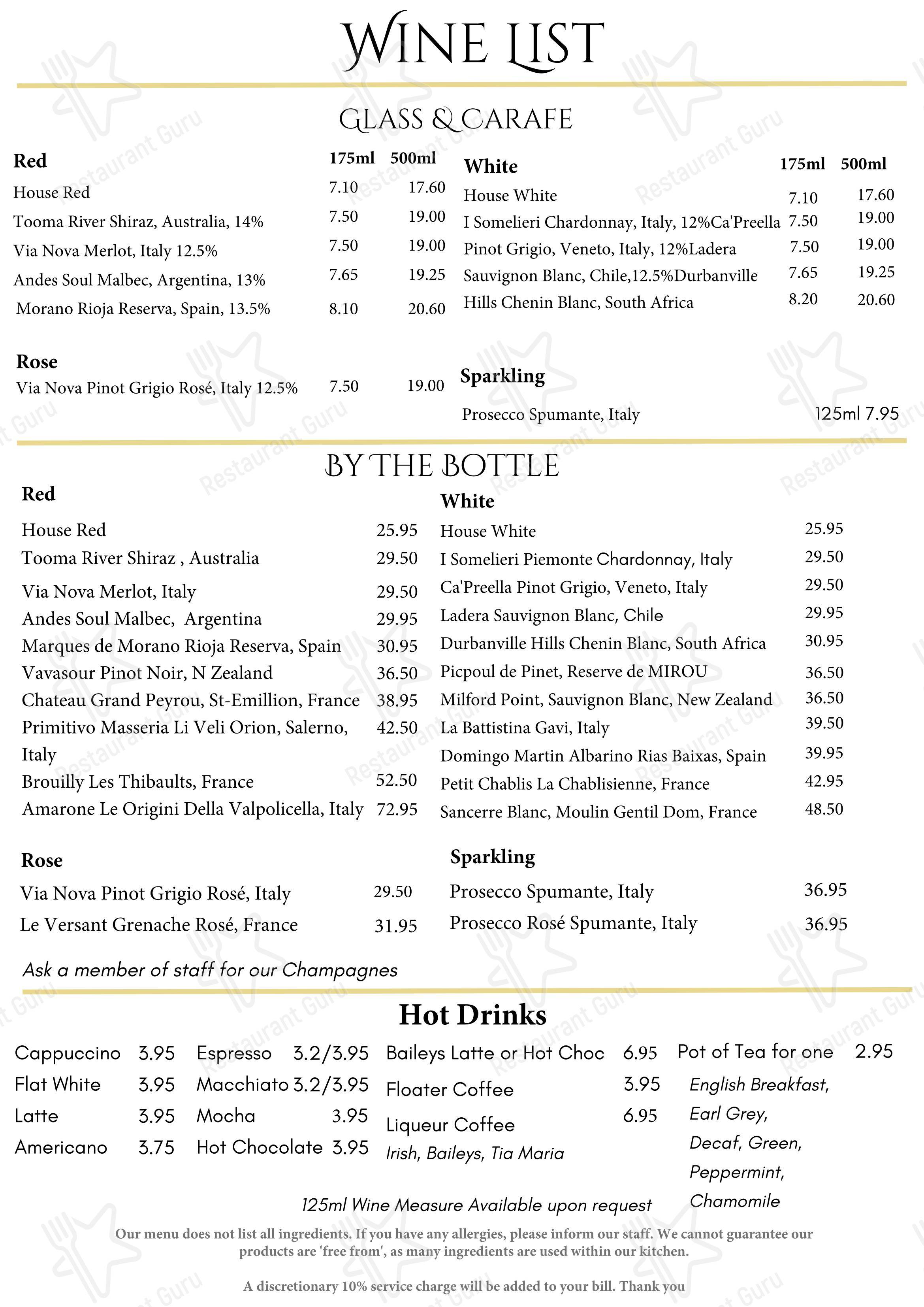 Menu at The Spotted Cow pub & bar, Farnham, The Spotted Cow