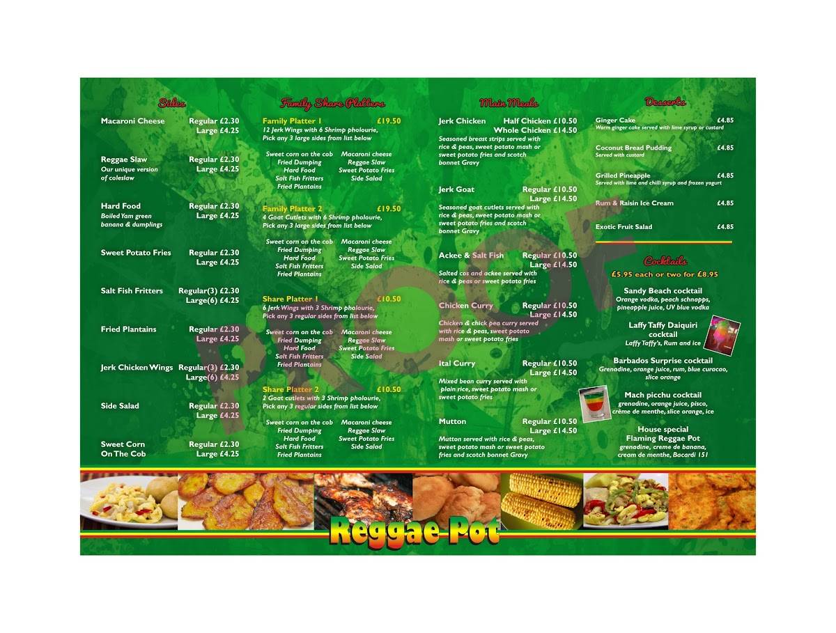 Menu at the cedars pub, Coventry