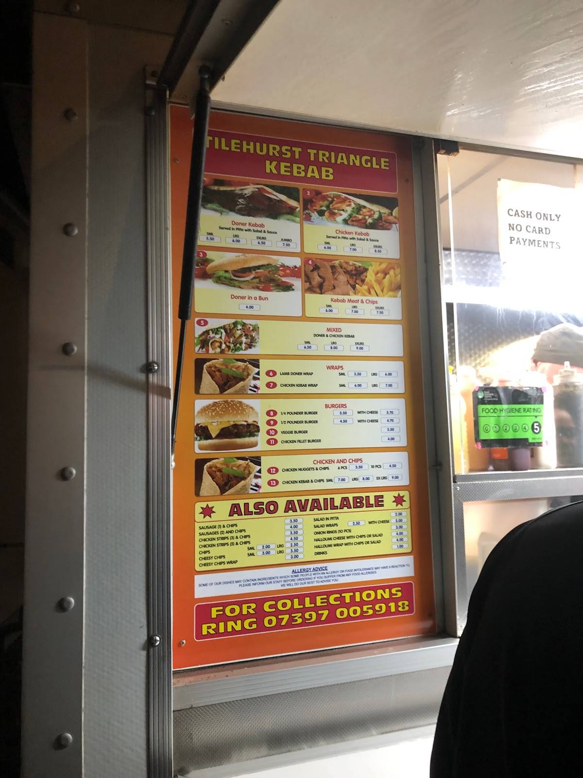 Menu at Tilehurst Triangle Kebab Van, Reading