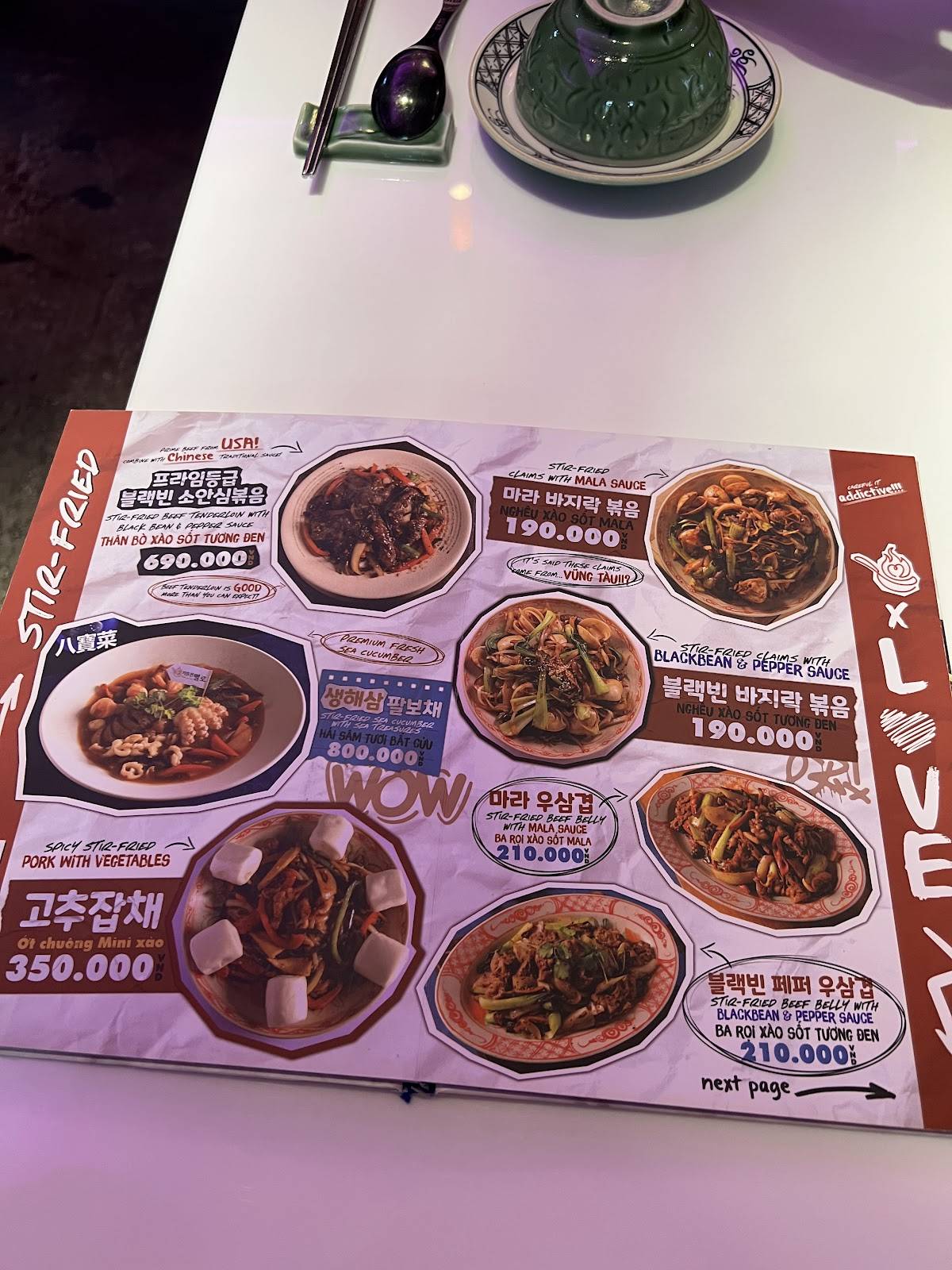 Menu at Wok Of Love Quận 2 (Dine-in) restaurant, Ho Chi Minh City