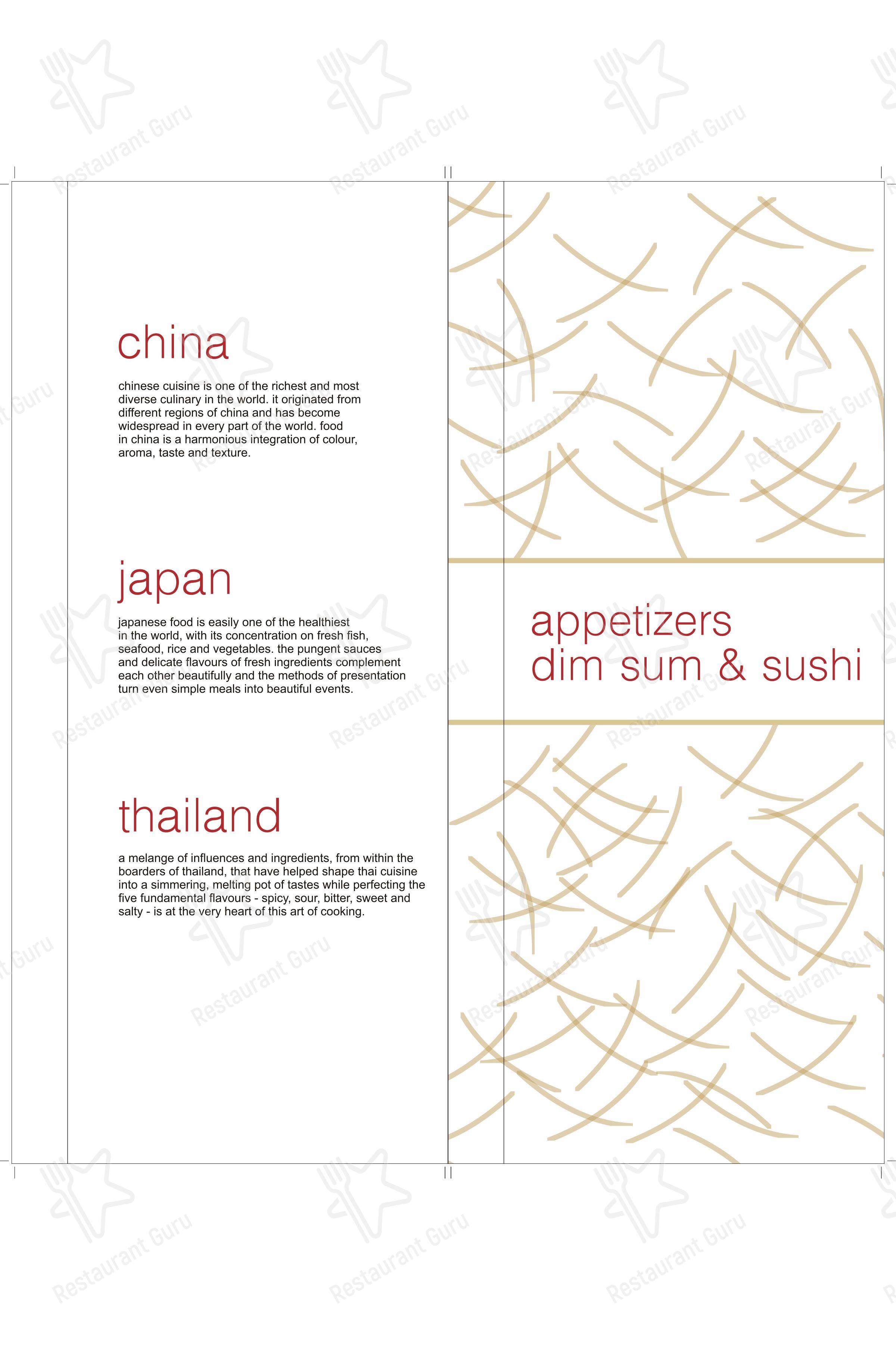 Menu at Kai Asia, Vadodara