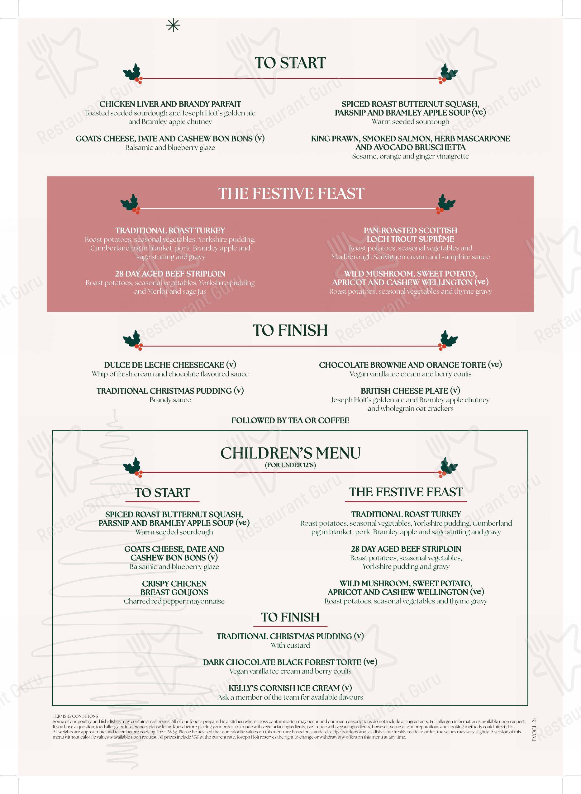 Menu at The Richmond pub & bar, Southport, 234 Scarisbrick New Rd