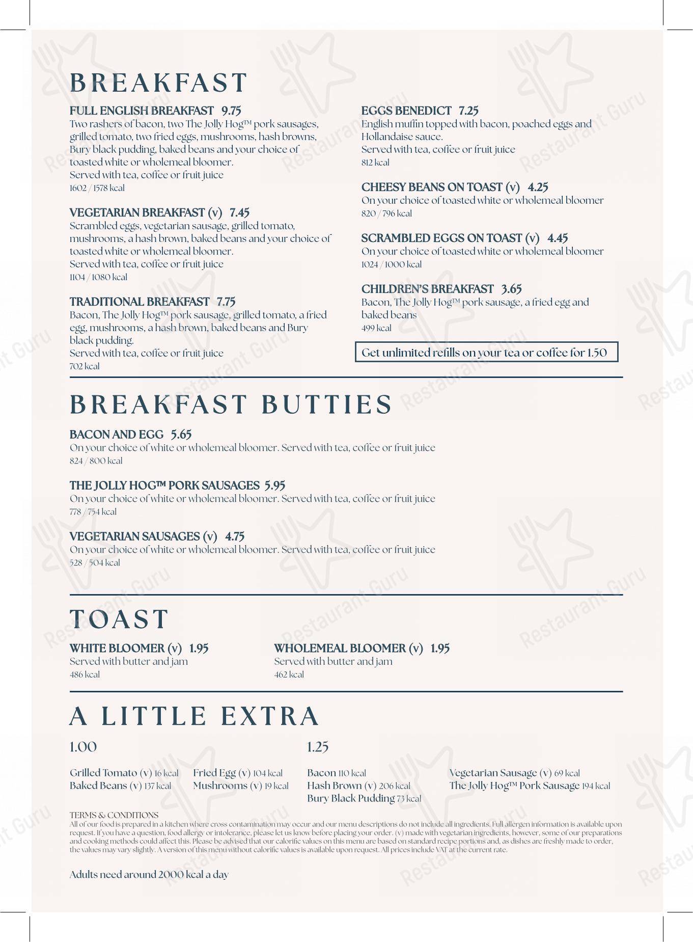 Menu at The Richmond pub & bar, Southport, 234 Scarisbrick New Rd
