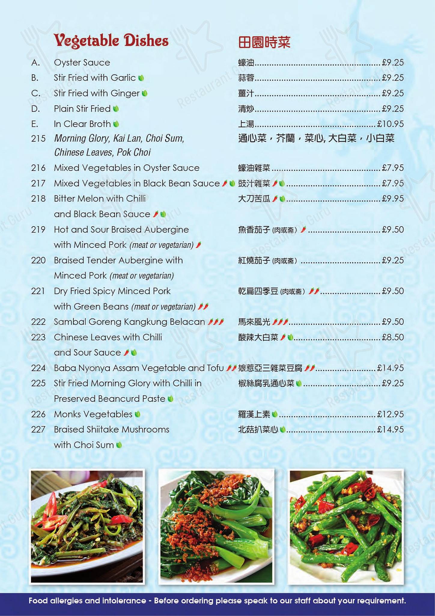 Menu at New Dancing Dragon Bar & Restaurant 文記大飯店, Oxford